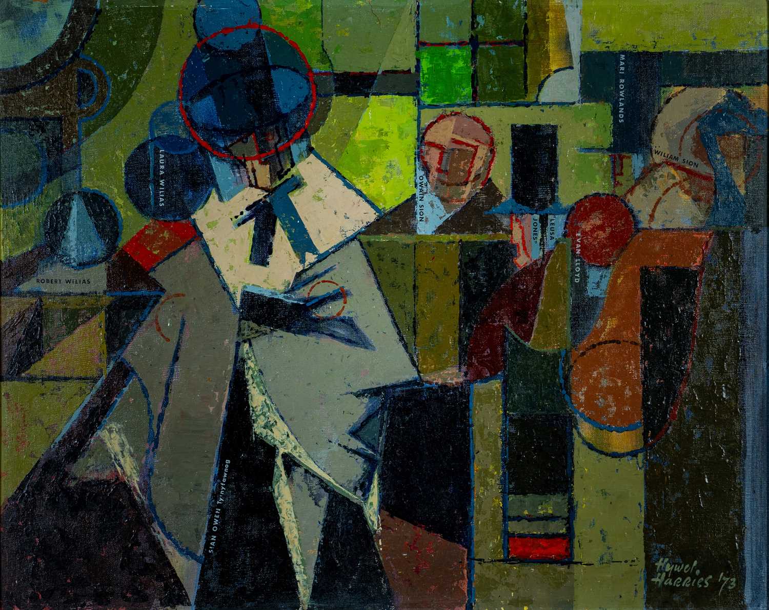 HYWEL HARRIES (1921-1990) oil on board - entitled verso, 'Salem ...