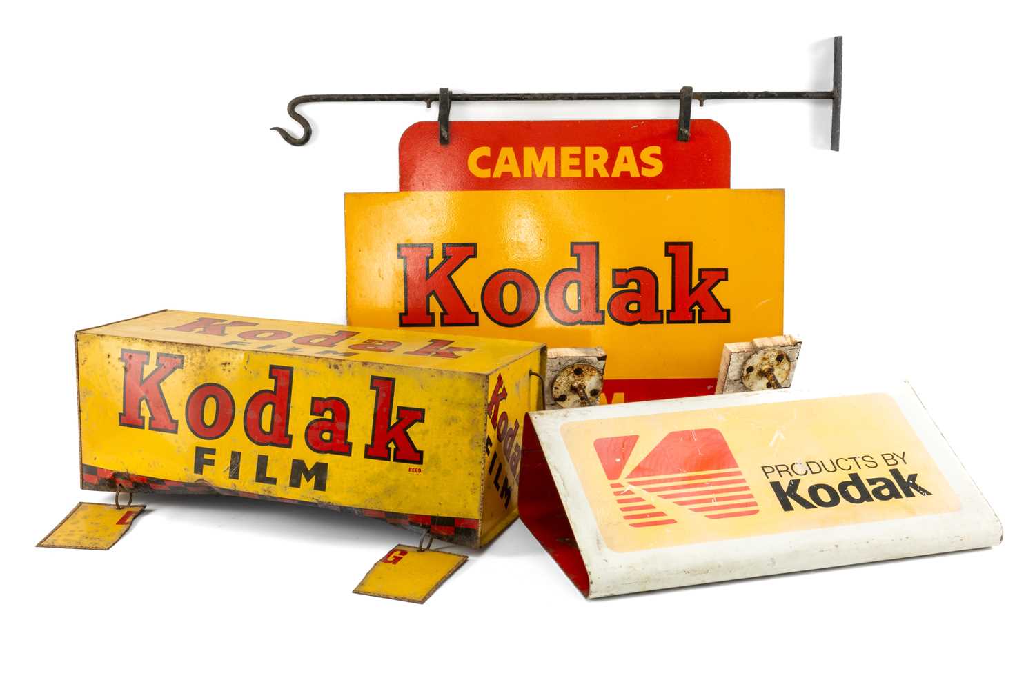 THE ADVERTISING CLUB HOUSE: KODAK ITEMS comprising vintage double sided ...