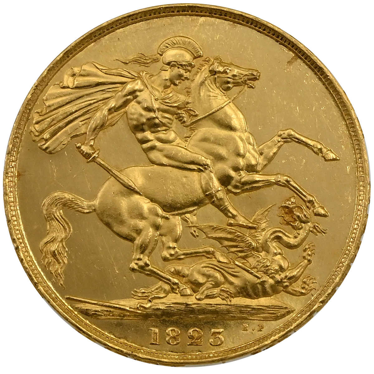 1823 King George IV gold Double Sovereign/Two Pound coin with inscribed ...