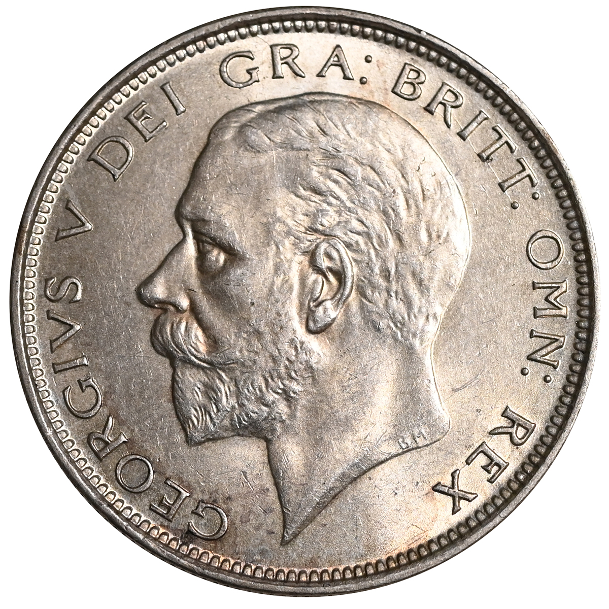 1926 King George V silver Halfcrown coin in 50% silver with a portrait ...