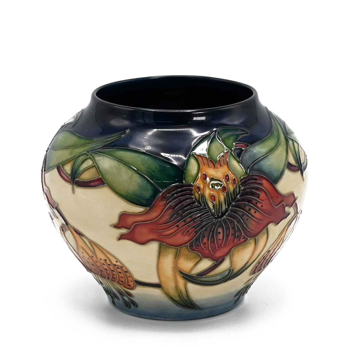 Moorcroft Anna Lily posy vase by Nicola Slaney. Copyright 1998. Height ...