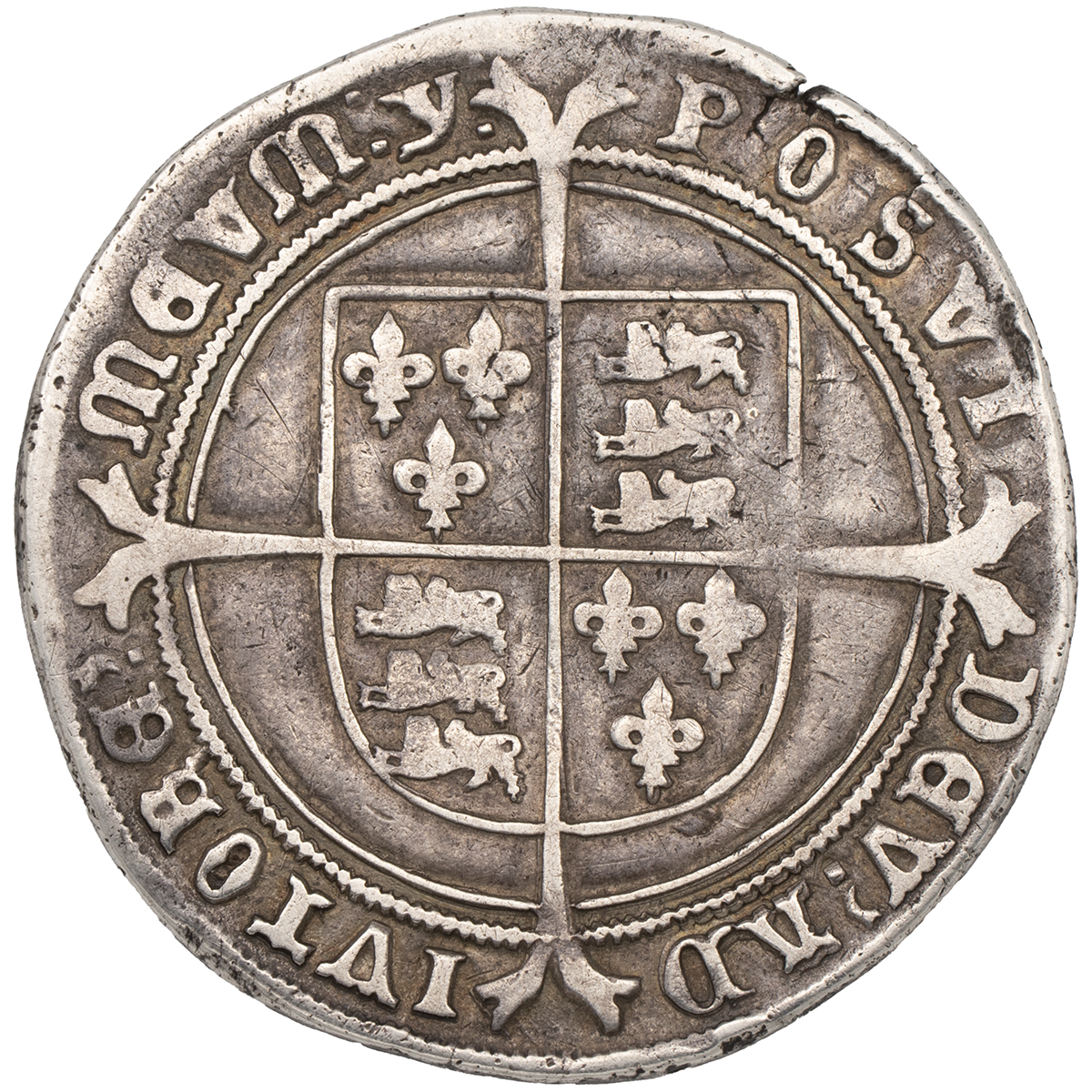 Edward VI silver Crown, fine issue (1551-1553), 'Y' mintmark, Southwark ...