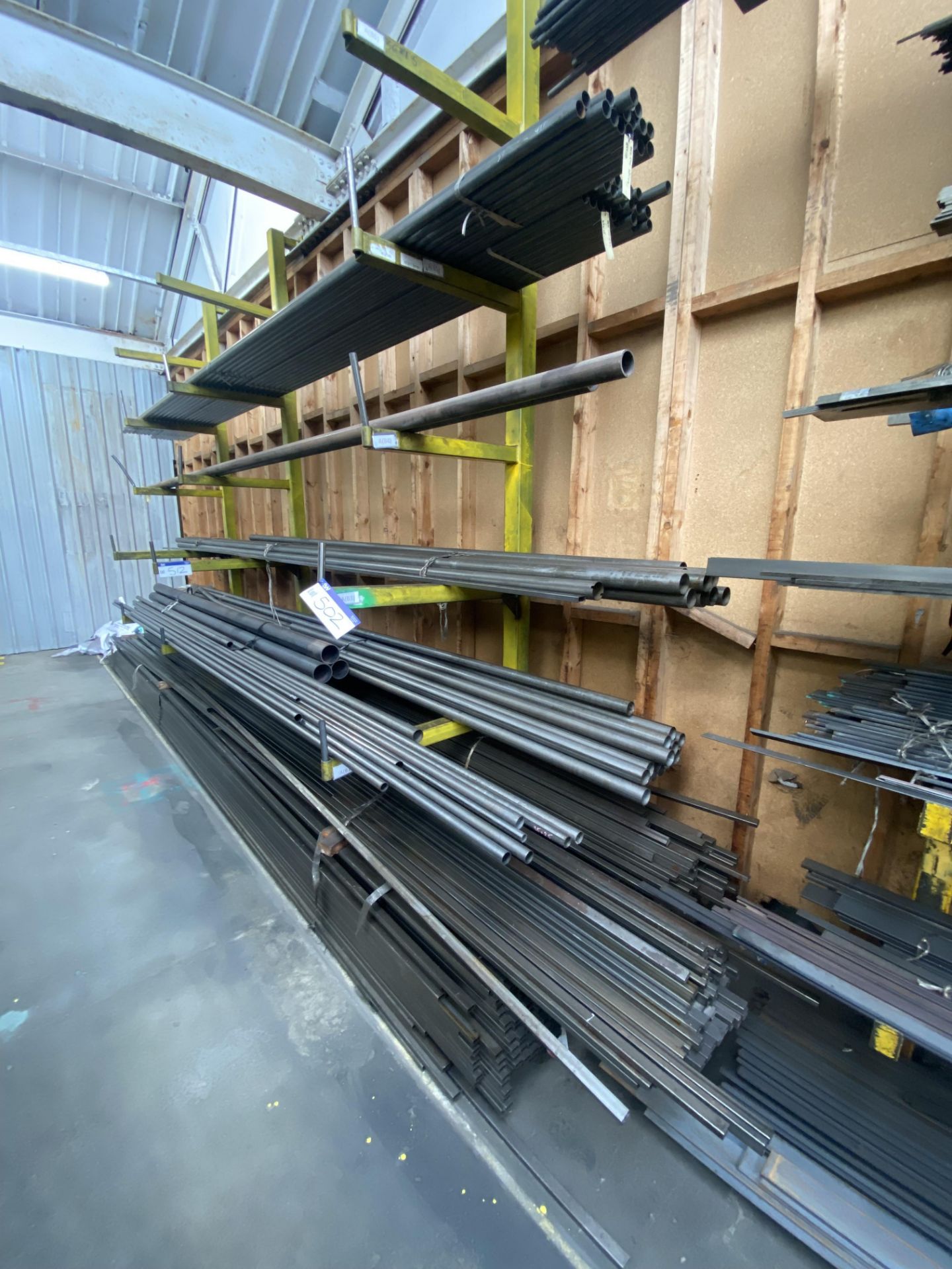 Steel Tube & Box Section Stock, on five tiers of single sided stock ...