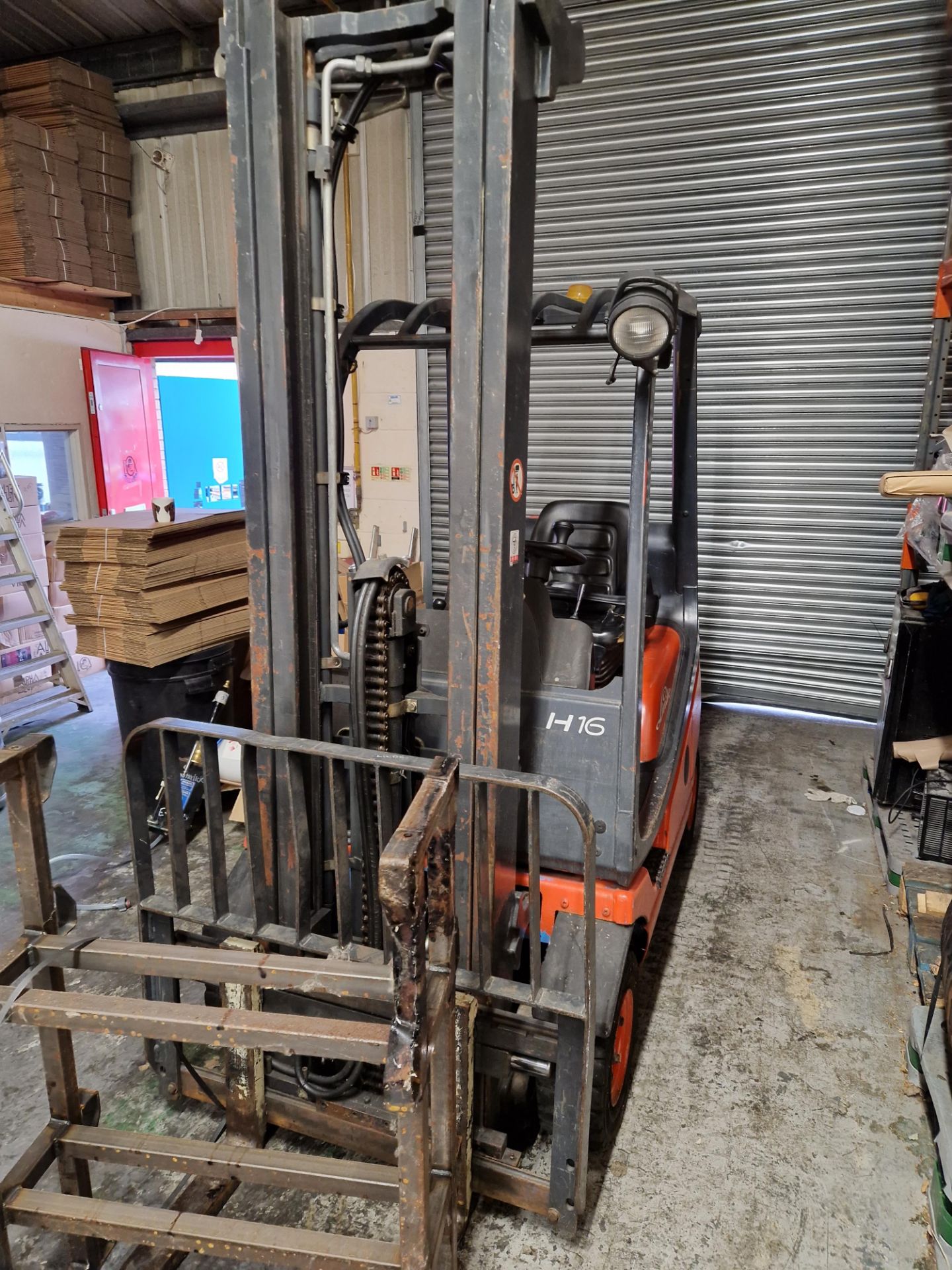 Lansing Linde H16T-03 Gas Dual Mast Forklift Truck, serial no ...