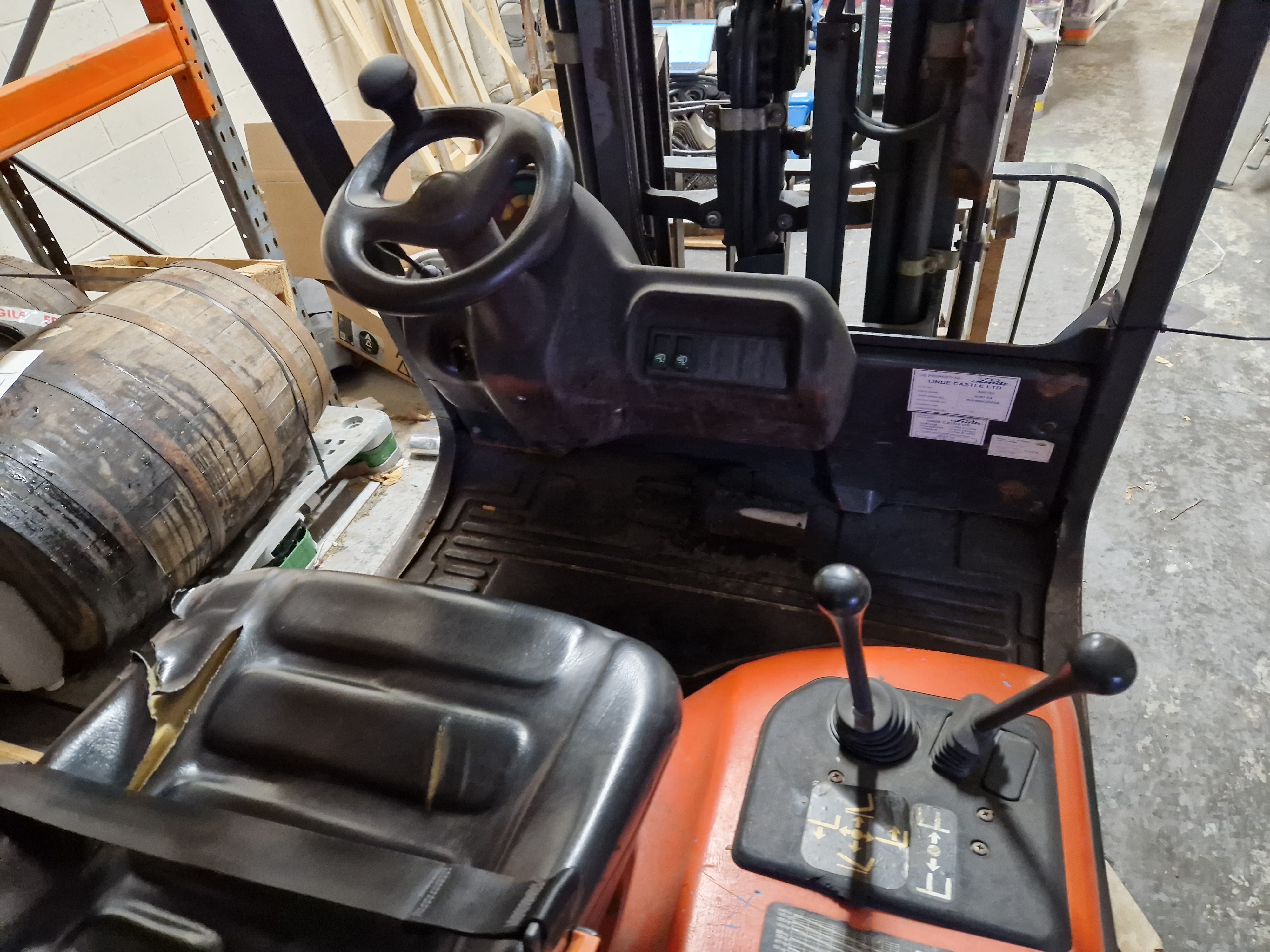 Lansing Linde H16T-03 Gas Dual Mast Forklift Truck, serial no ...