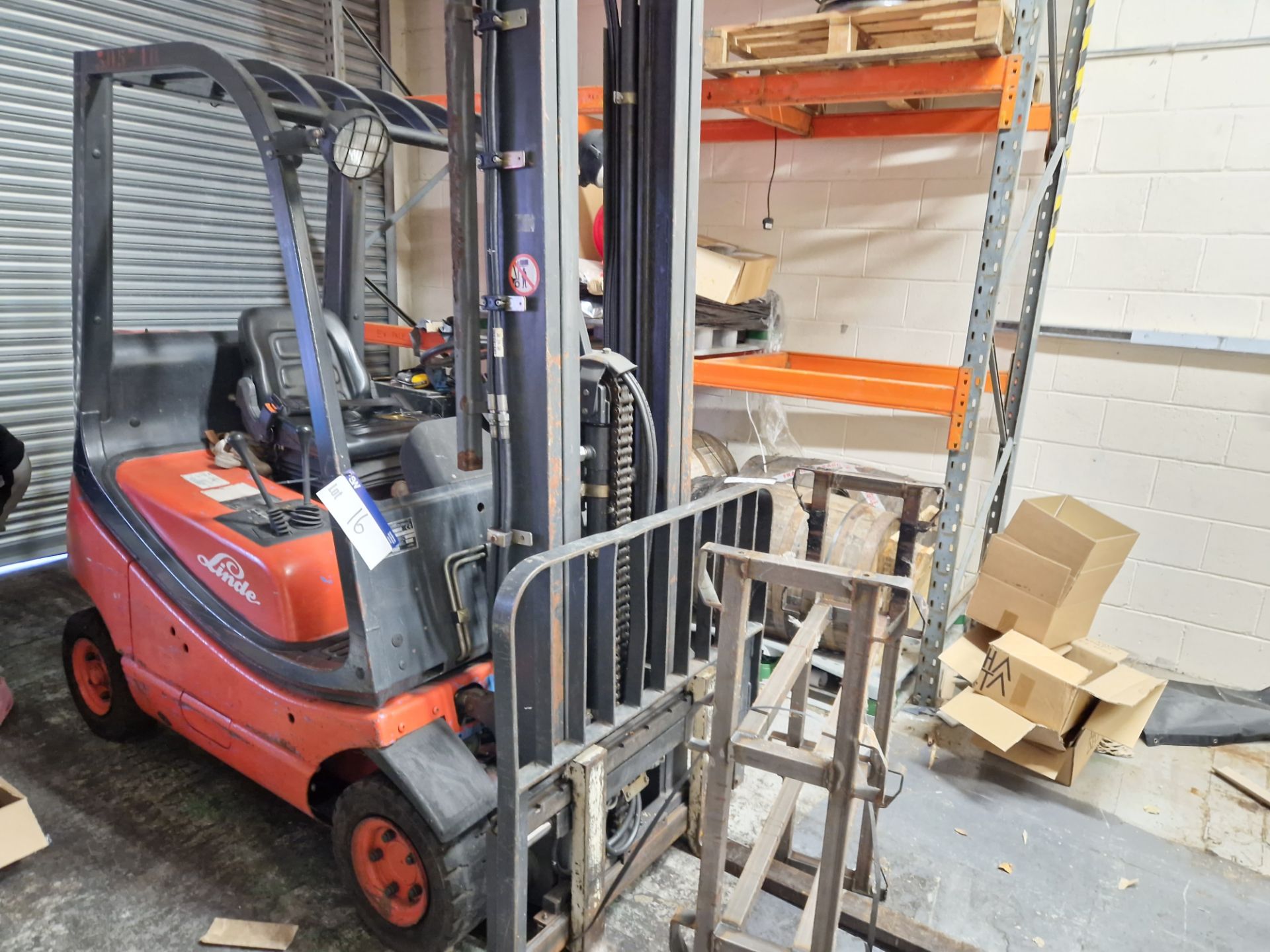 Lansing Linde H16T-03 Gas Dual Mast Forklift Truck, serial no ...