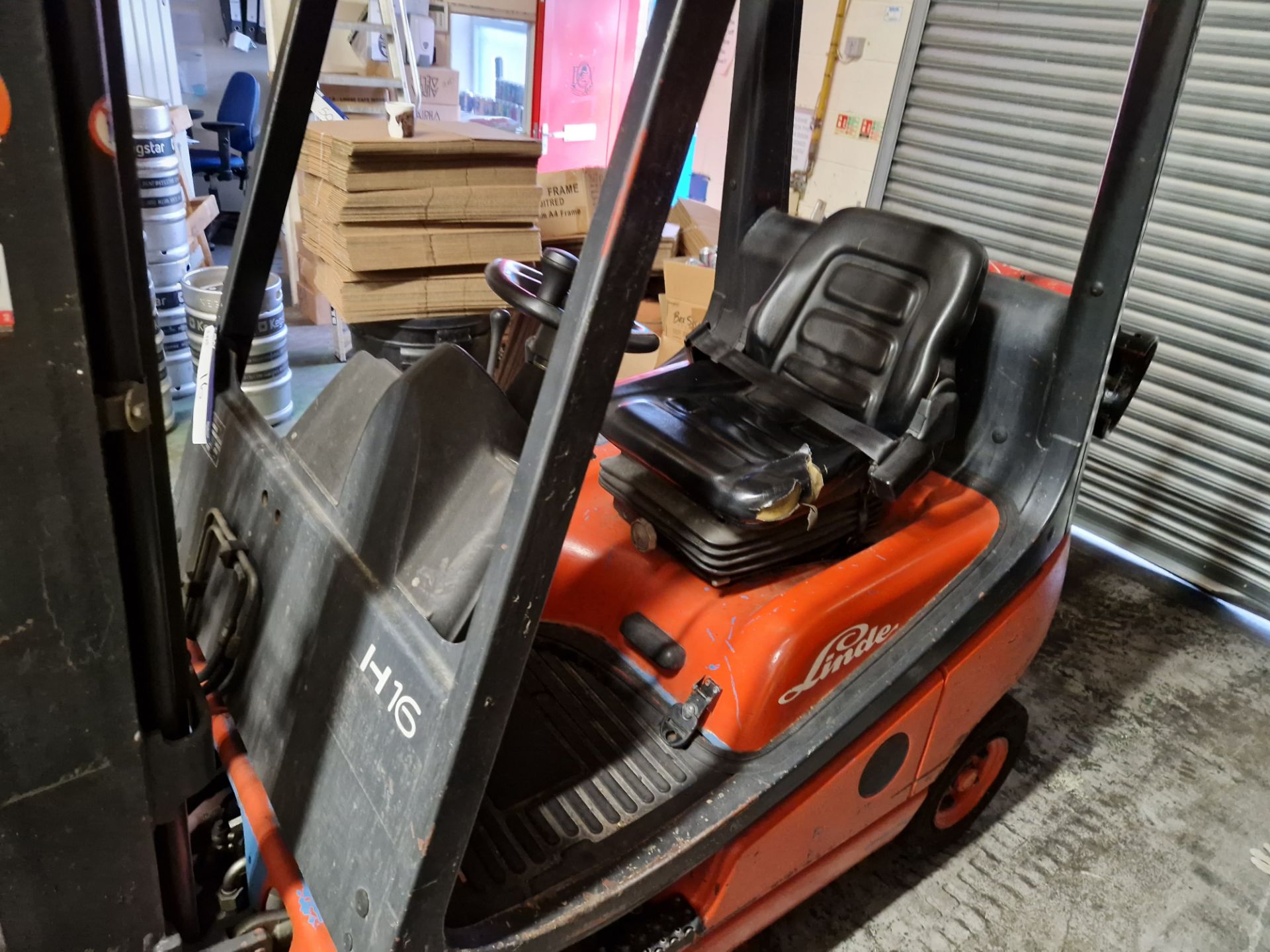 Lansing Linde H16T-03 Gas Dual Mast Forklift Truck, serial no ...