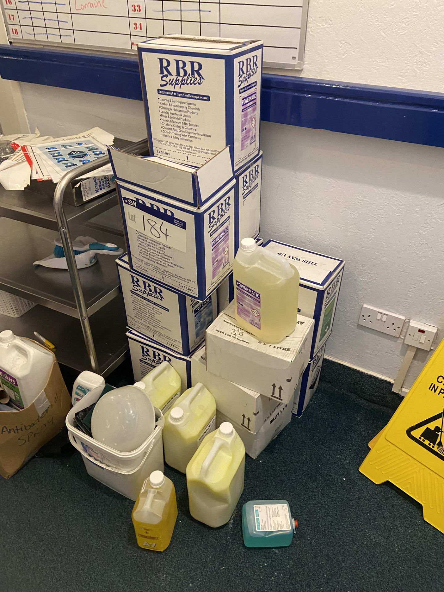 Assorted Cleaning Products, including RBR Supplies dishwasher detergent ...