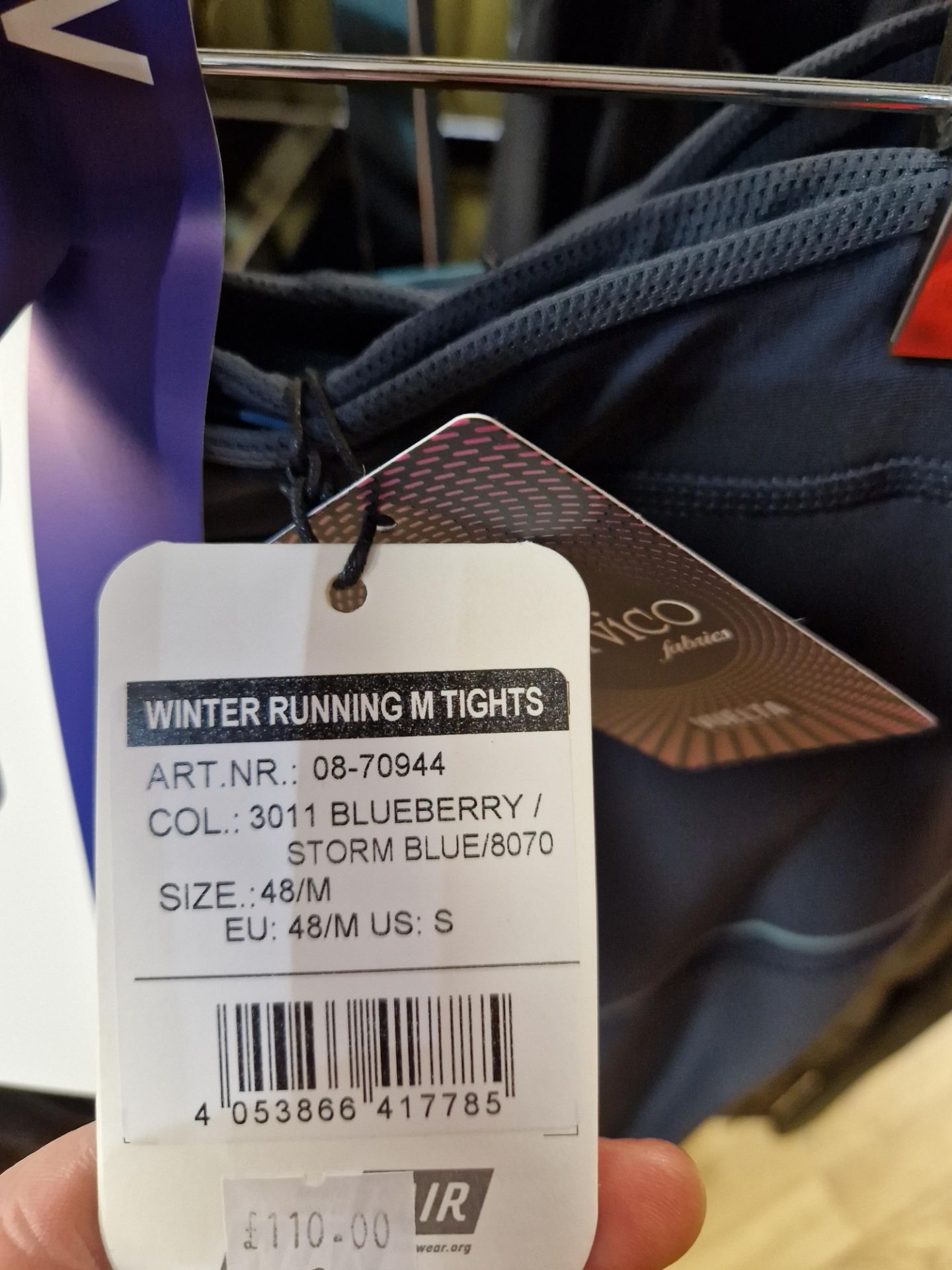 Two Pairs of Dynafit Winter Running Tights, Colour: Blueberry Storm ...