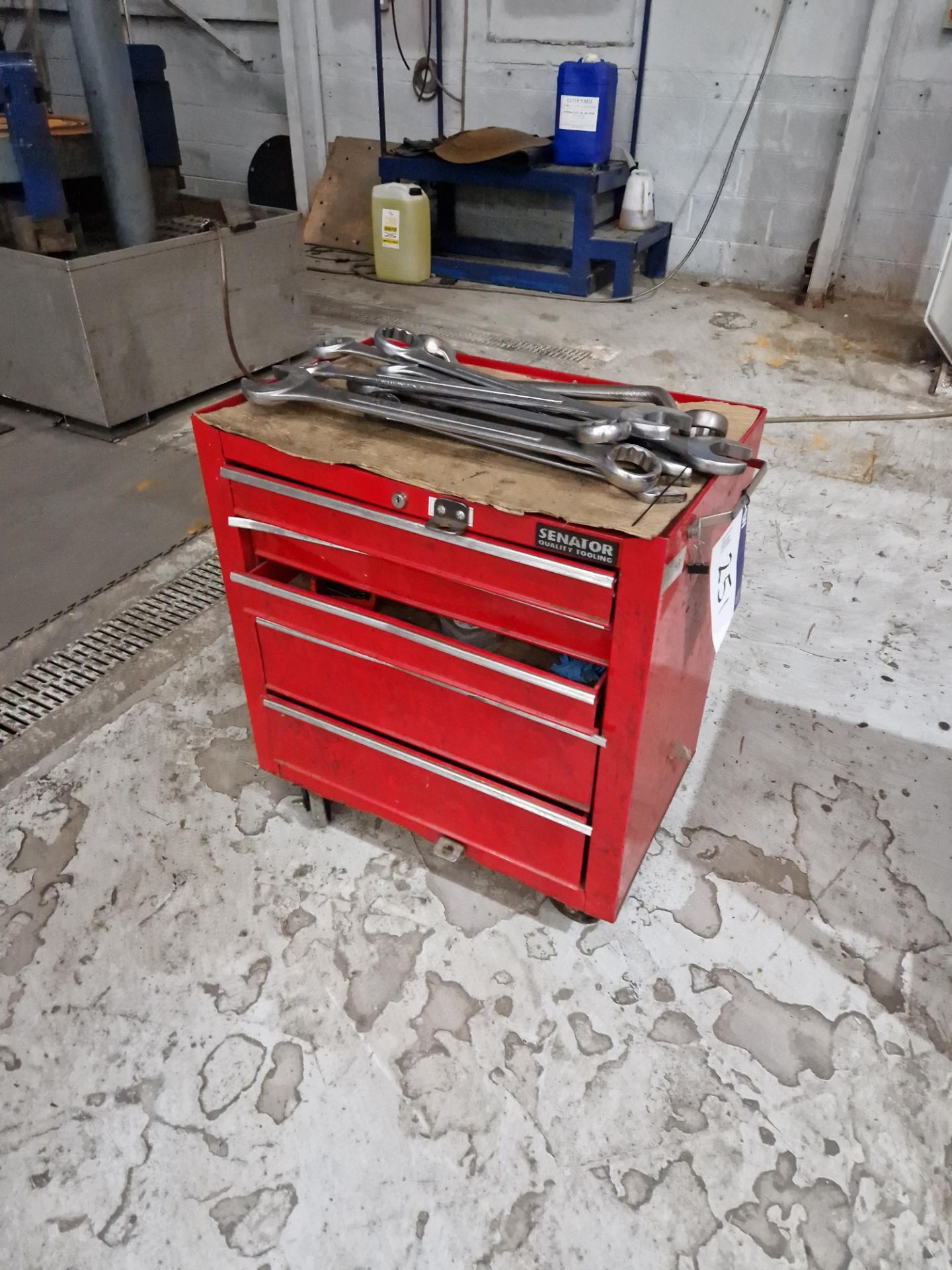 Senator Five Drawer Mobile Toolbox with Contents, including spanners ...