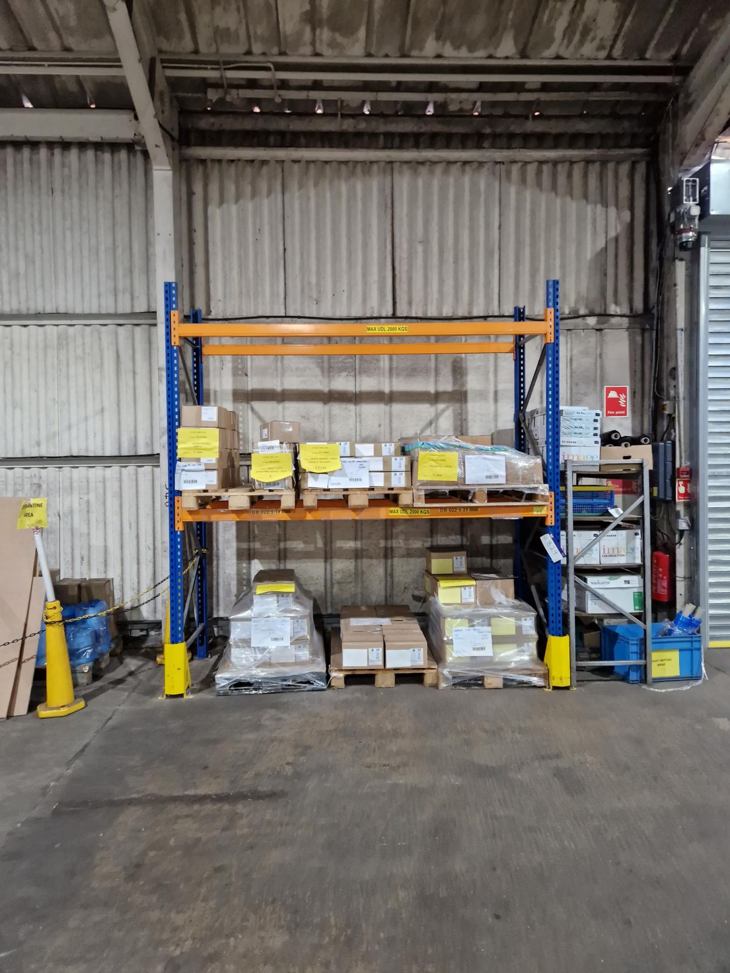 Three Bays of Two Tier Boltless Steel Pallet Racking, Approx. 2.8m x 0 ...