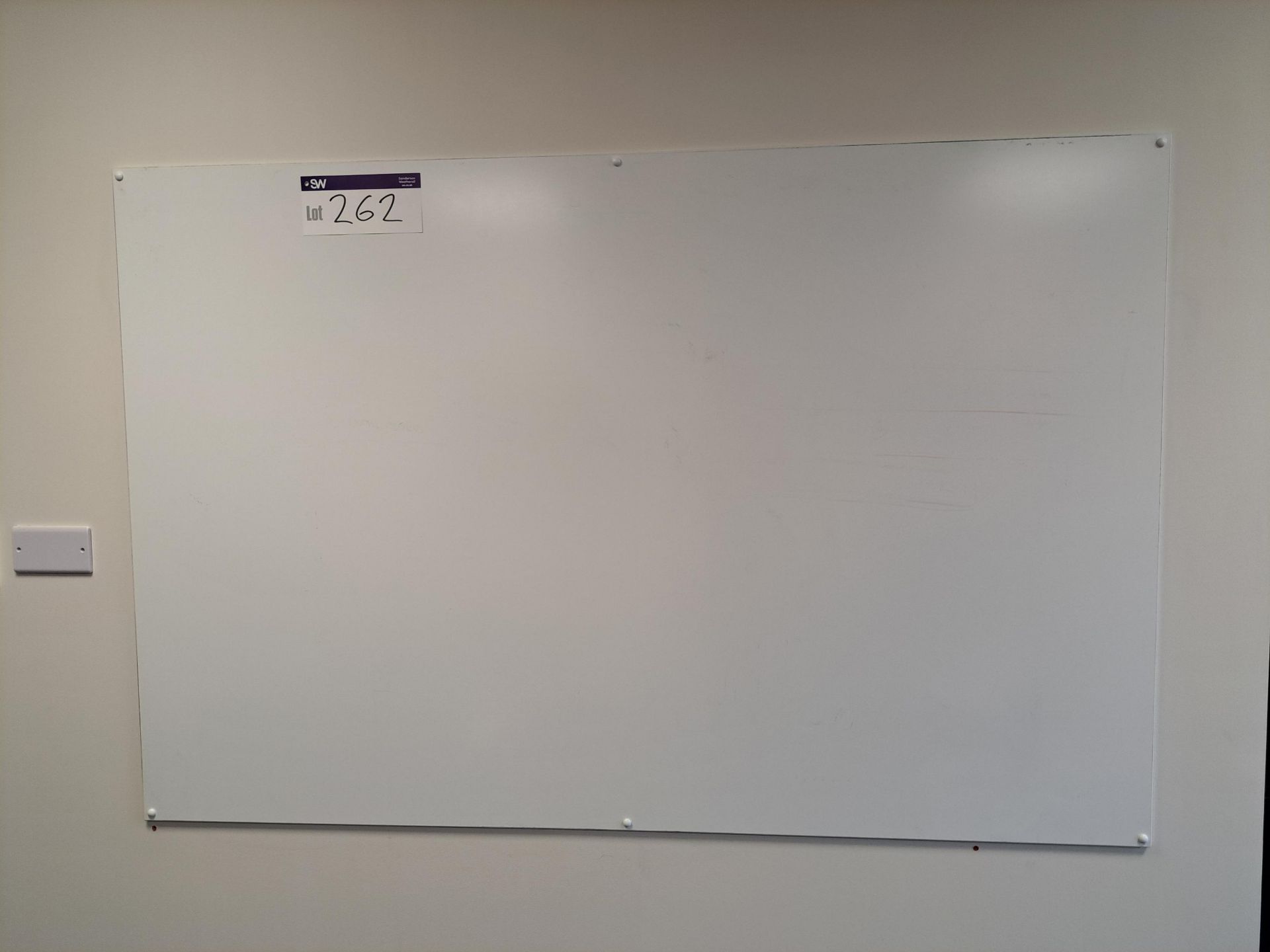 Wall Mounted Whiteboard, Approx. 1.8m x 1.2m Please read the following ...