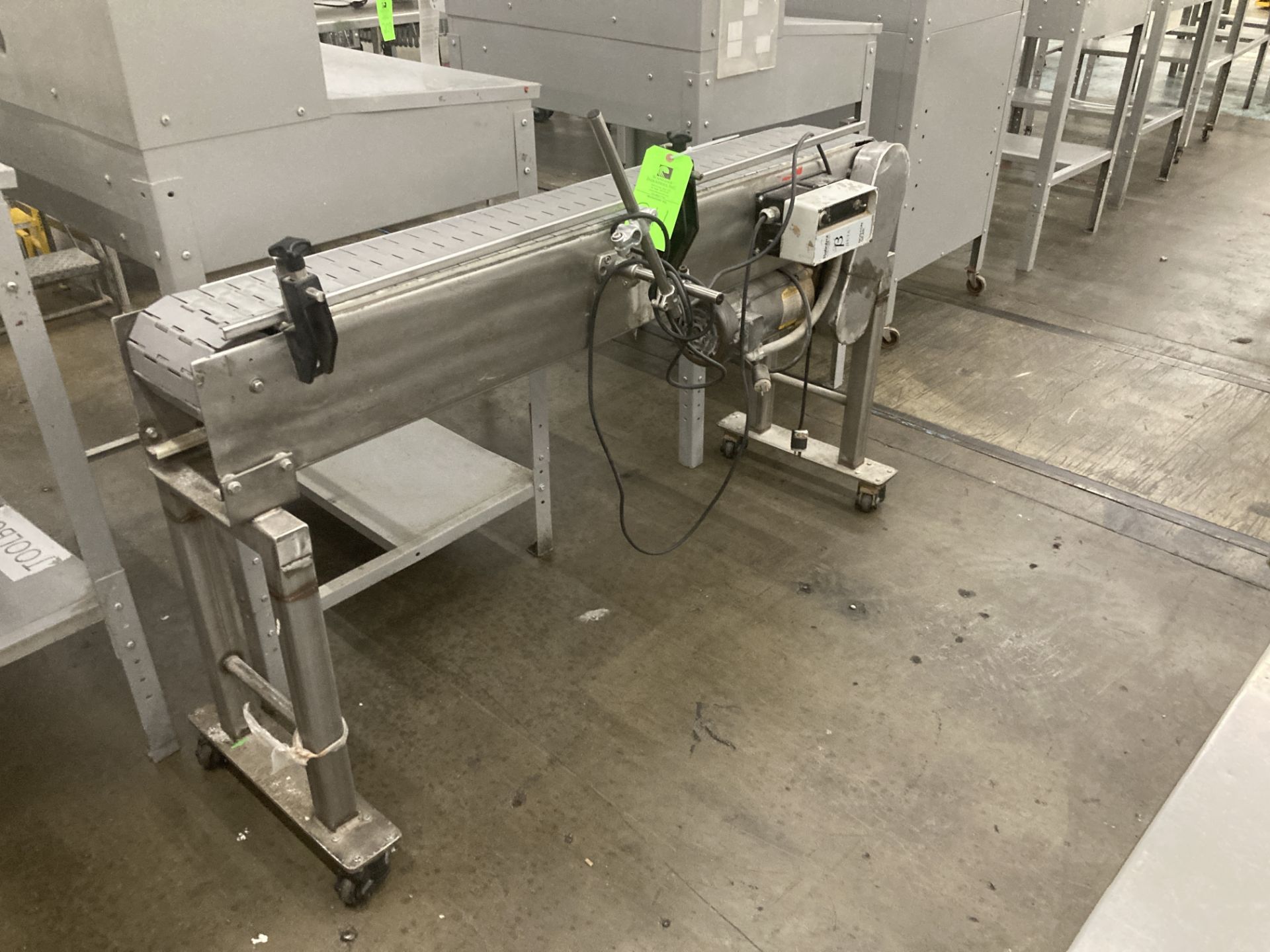 LOT OF 2 VFD control conveyor 7-1/4 in x 64 in Rigging Fee: $ 100