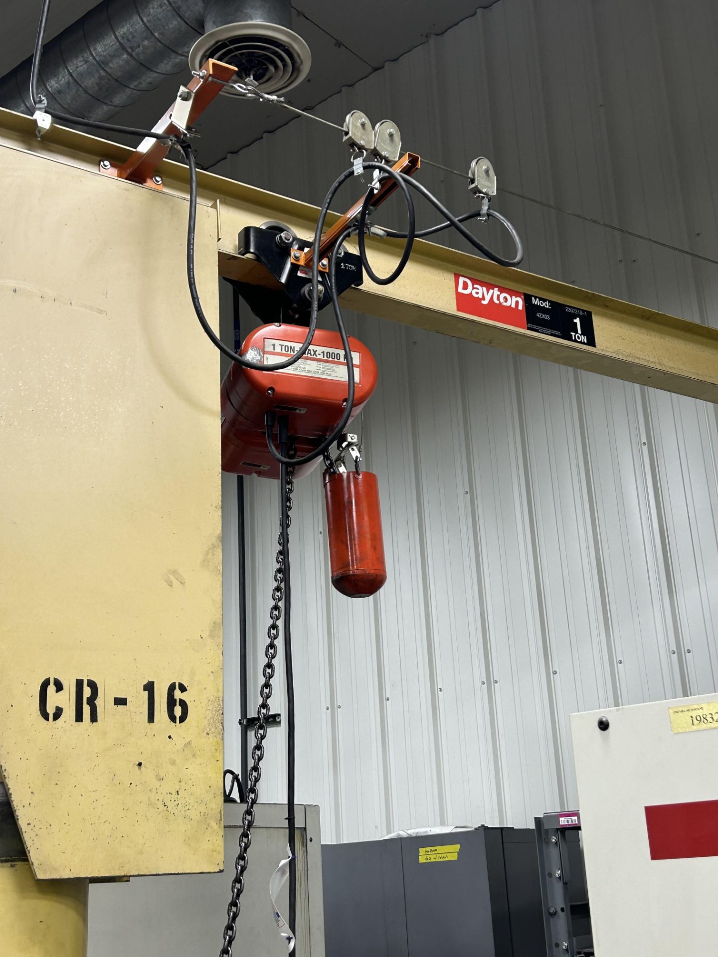 Dayton 1-Ton Crane and Hoist Rigging Fee: $500