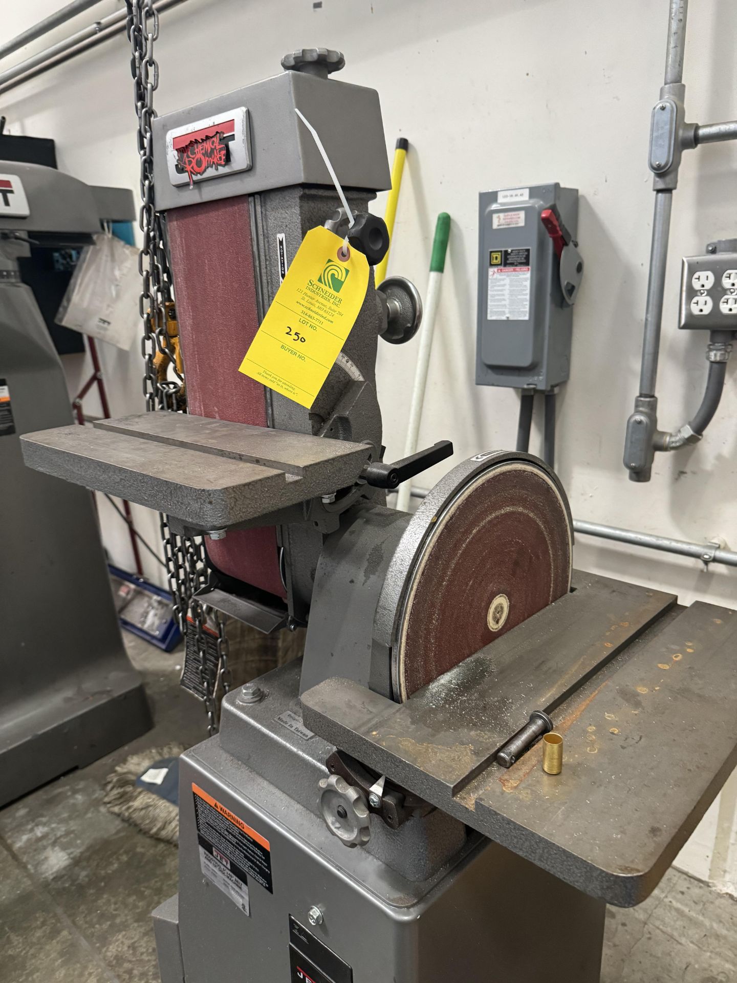 JET Industrial 6" x 48" Belt and 12" Disc Machine, Model# J-4202A ...