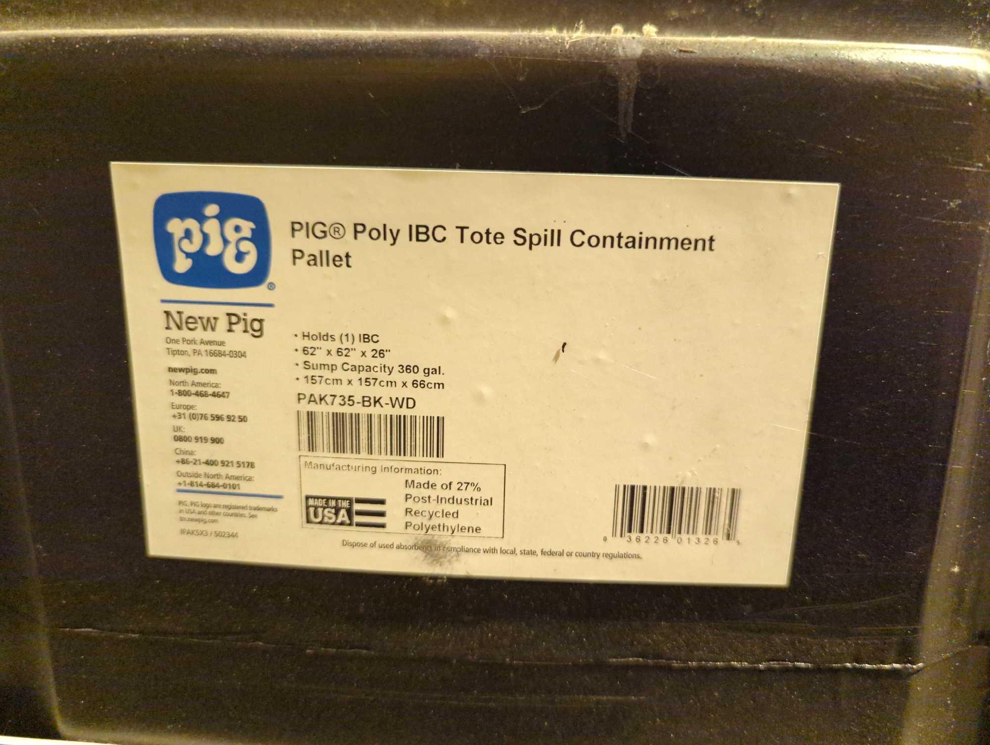Used Pig Poly IBC Tote Spill Containment Pallet with: Overall ...