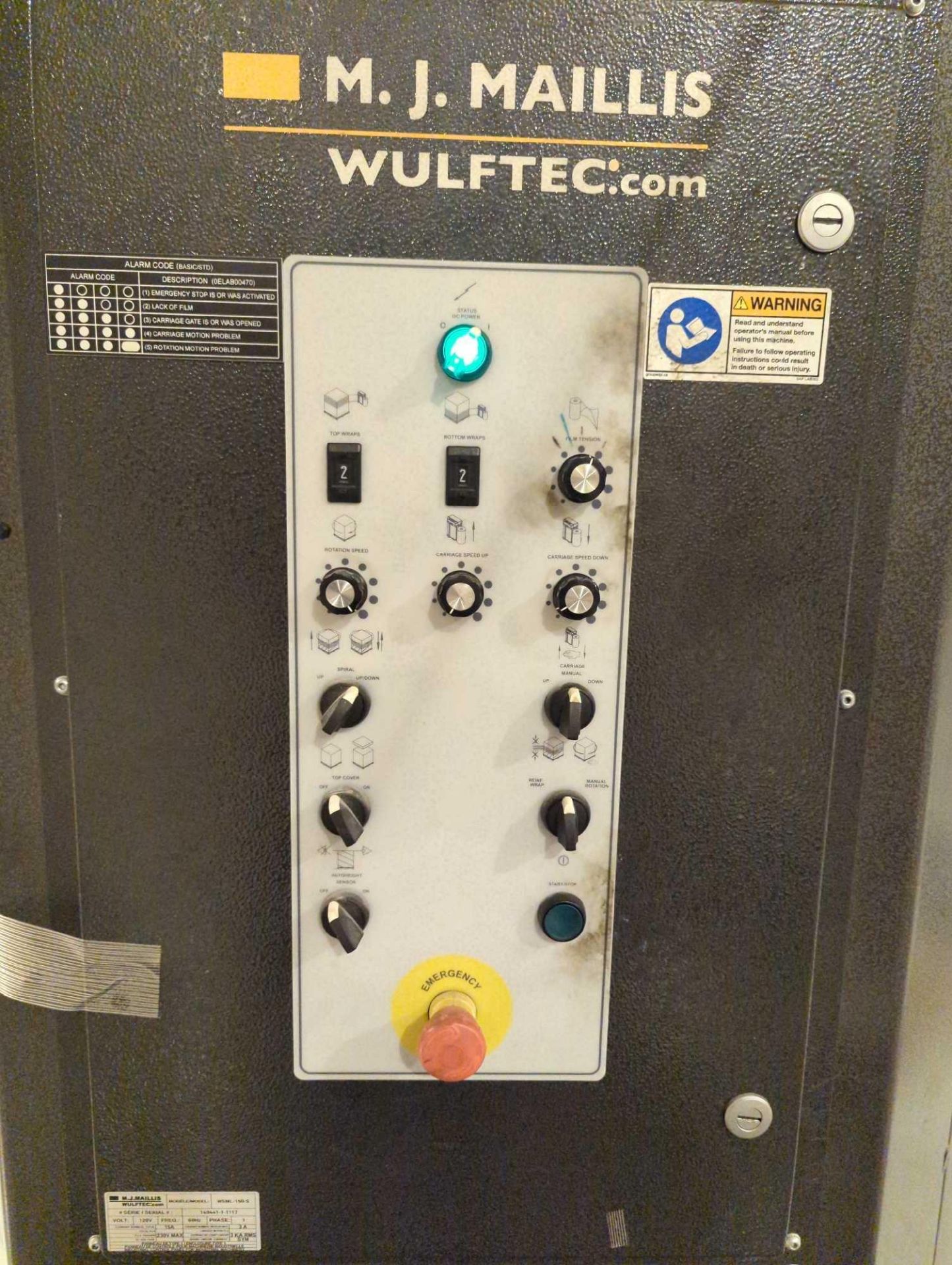 Used Wulftec WSML-150-S Low Profile Stretch Wrapper with: Model: WSML ...