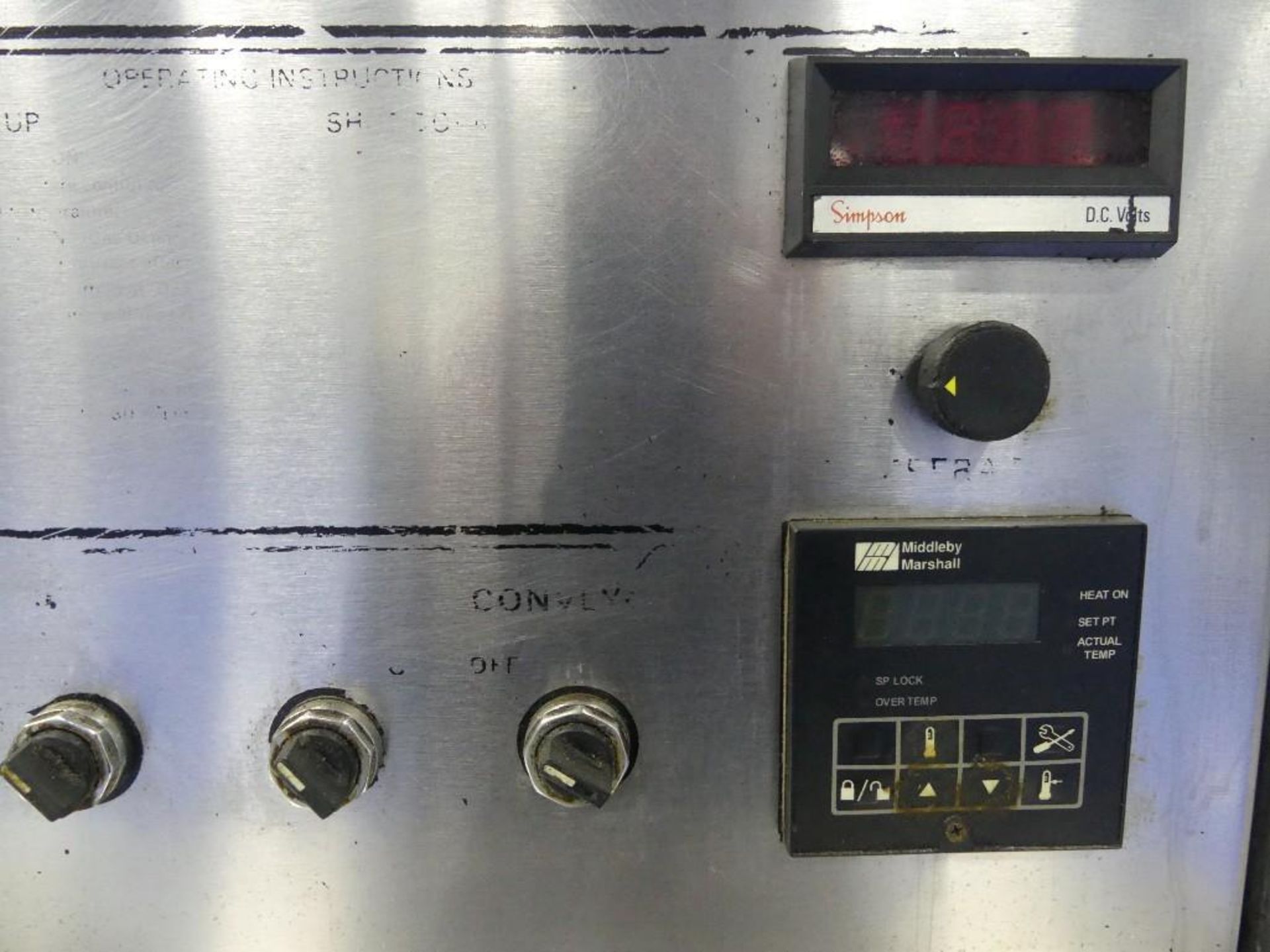 Used Middleby Marshal Oven With: Infeed: Length: 53 inchesWidth: 41 ...