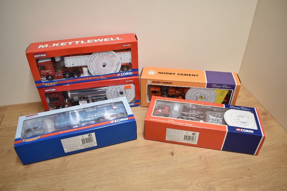 Five Corgi 1:50 scale Limited Edition die-casts, 74901 Rugby Cement ...