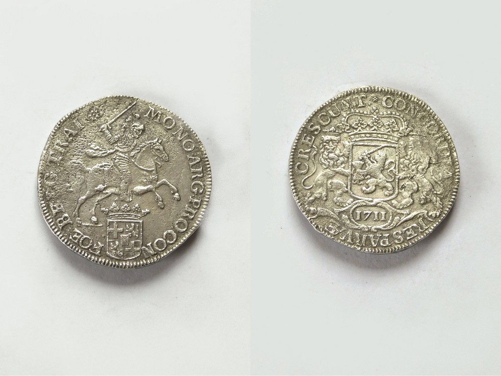 DE LIEFDE SHIPWRECK COINS. A Netherlands 1711 Ducatoon from the Dutch ...