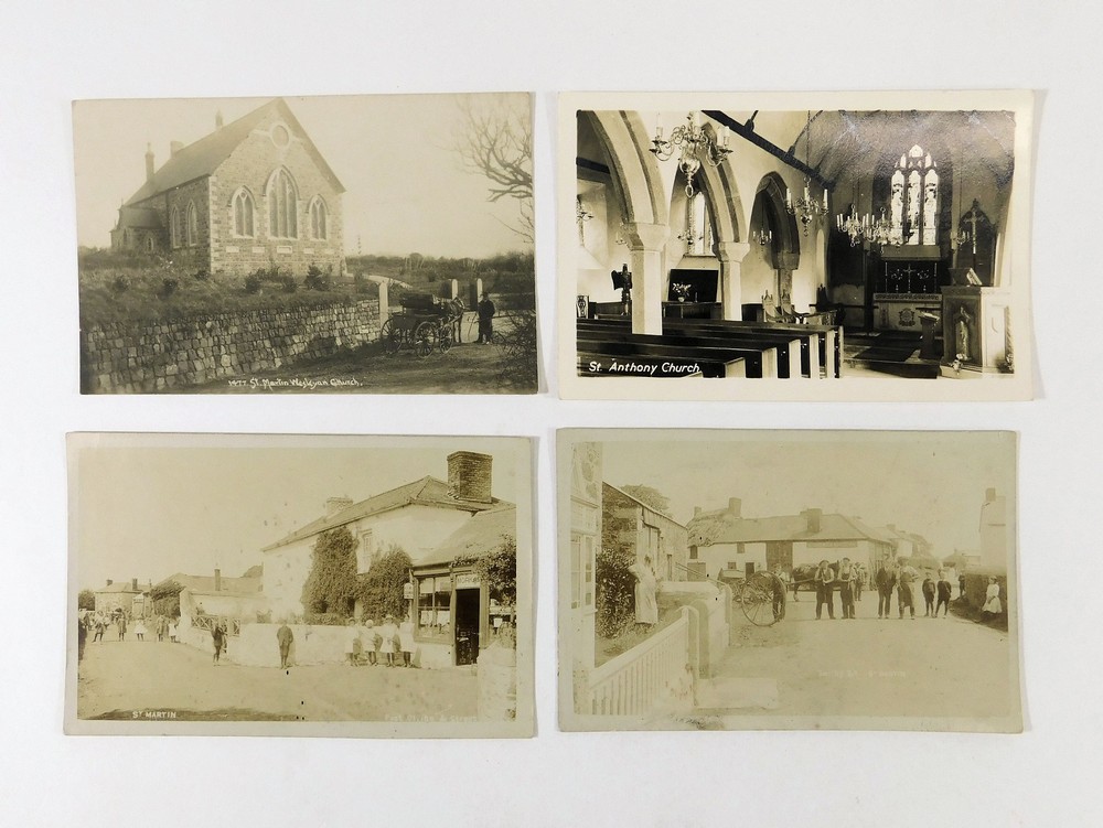 ST. MARTIN ETC. VIEW POSTCARDS. Three early 20th century real ...