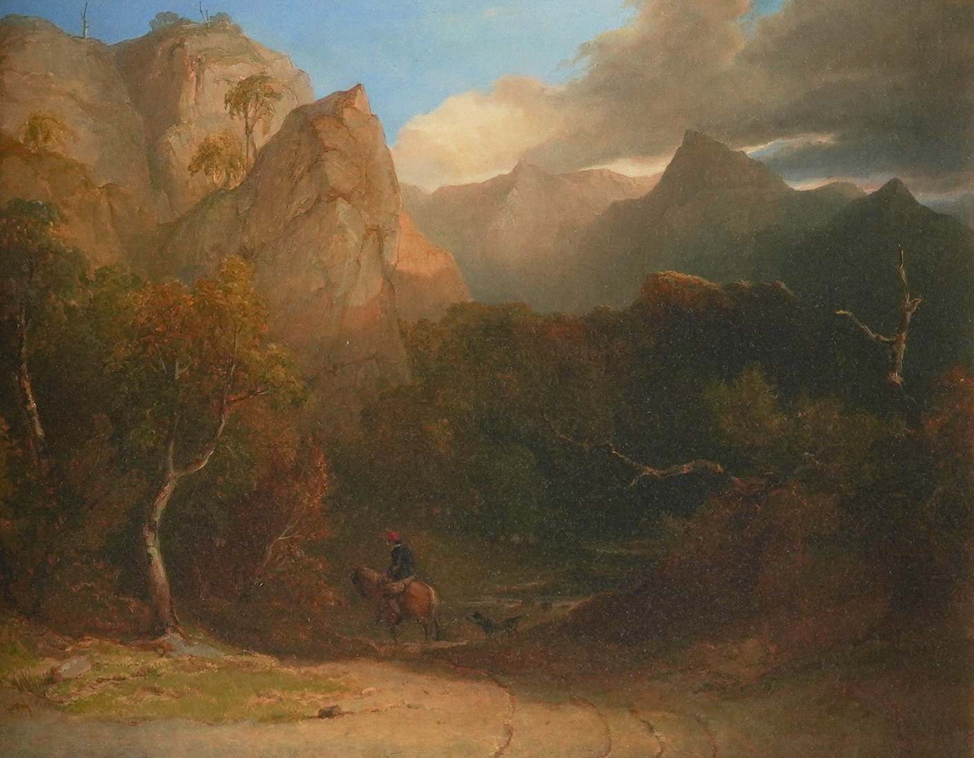 ANTHONY VANDYKE COPLEY FIELDING (BRITISH, 1787-1855)Man on horseback in ...