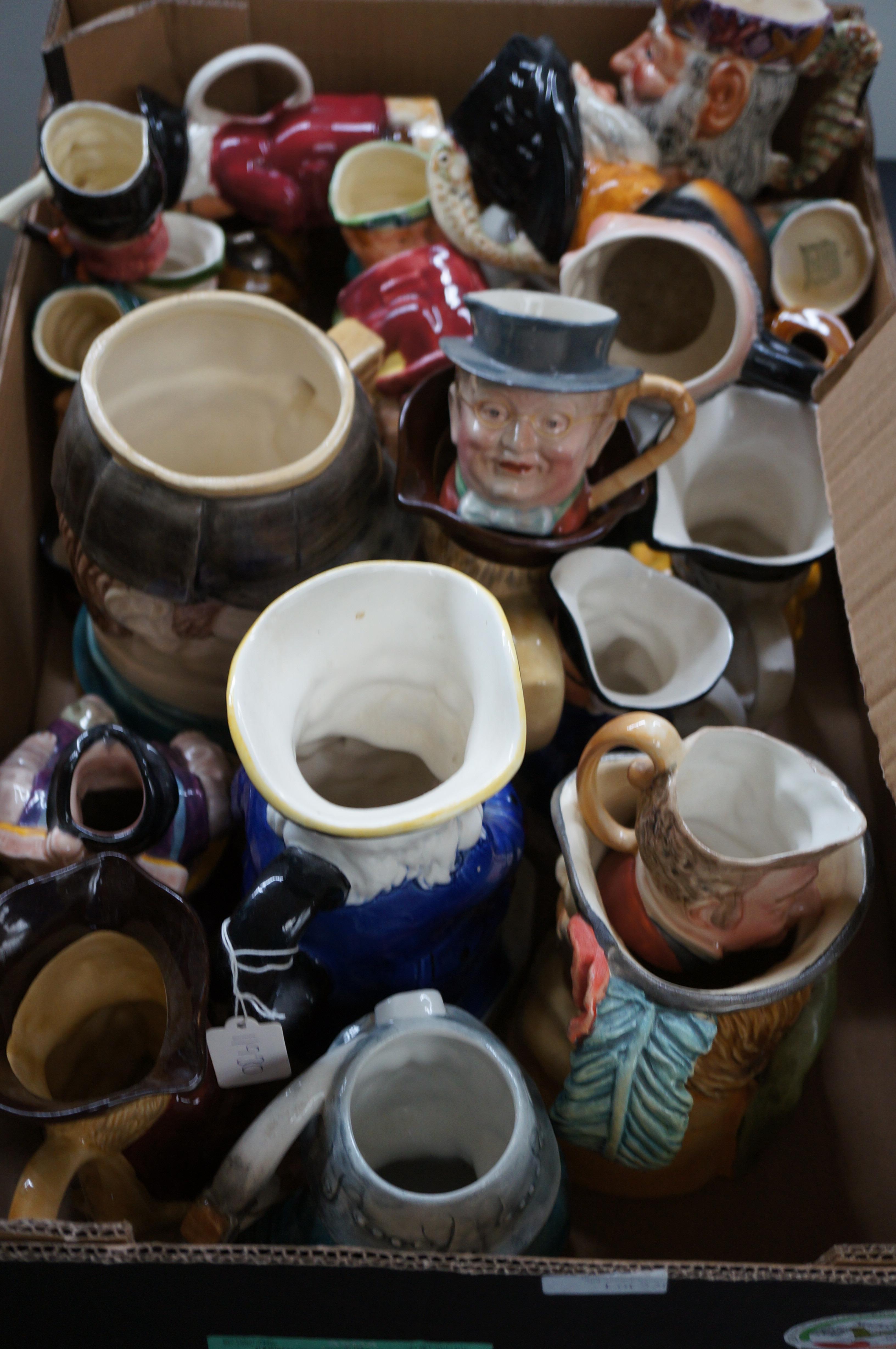 Large box of unsorted Toby jugs