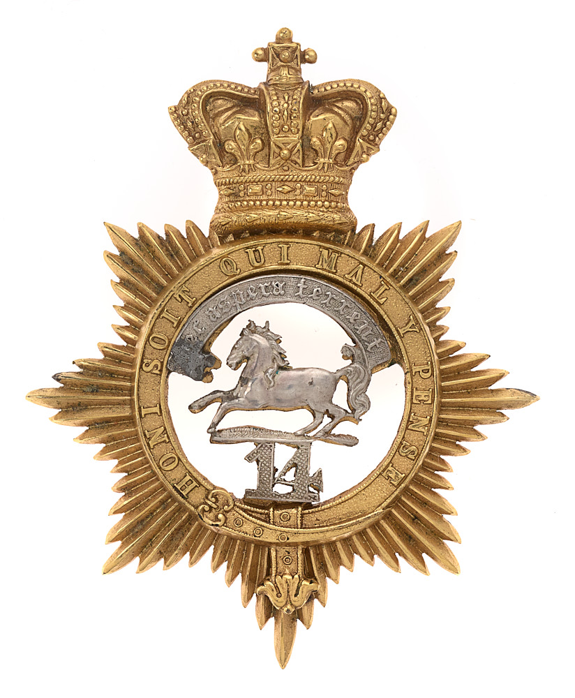 Badge. 14th (Buckinghamshire) Regiment of Foot Victorian Officer's ...