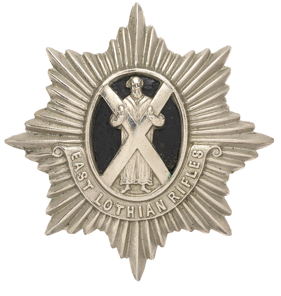 Scottish. East Lothian Rifles Victorian glengarry badge. Good rare die ...
