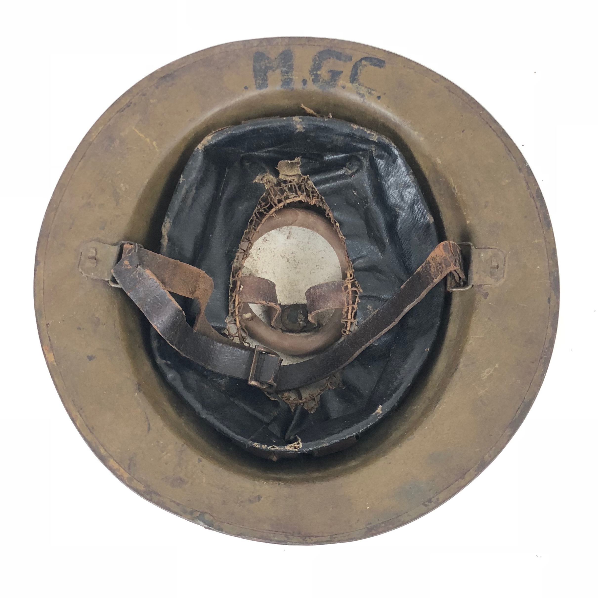 WW1 British Brodie Pattern Steel Helmet. This example retaining ...