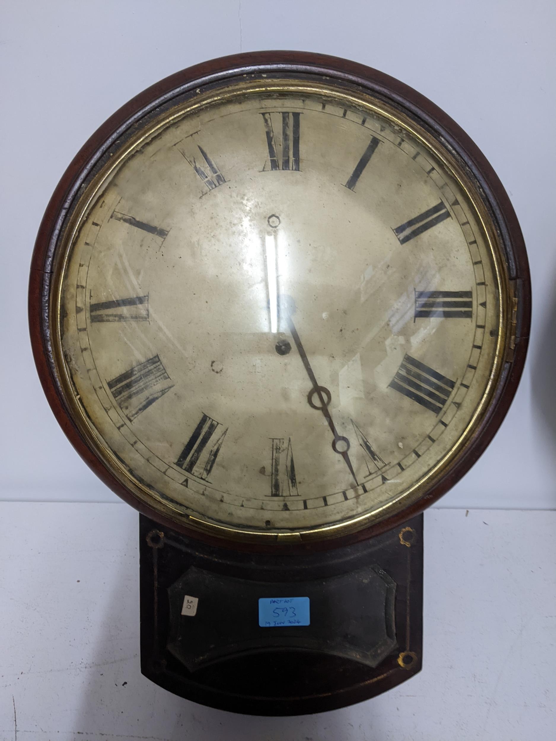 A group of four Victorian dial clocks, one Grayson, Henley, two with ...