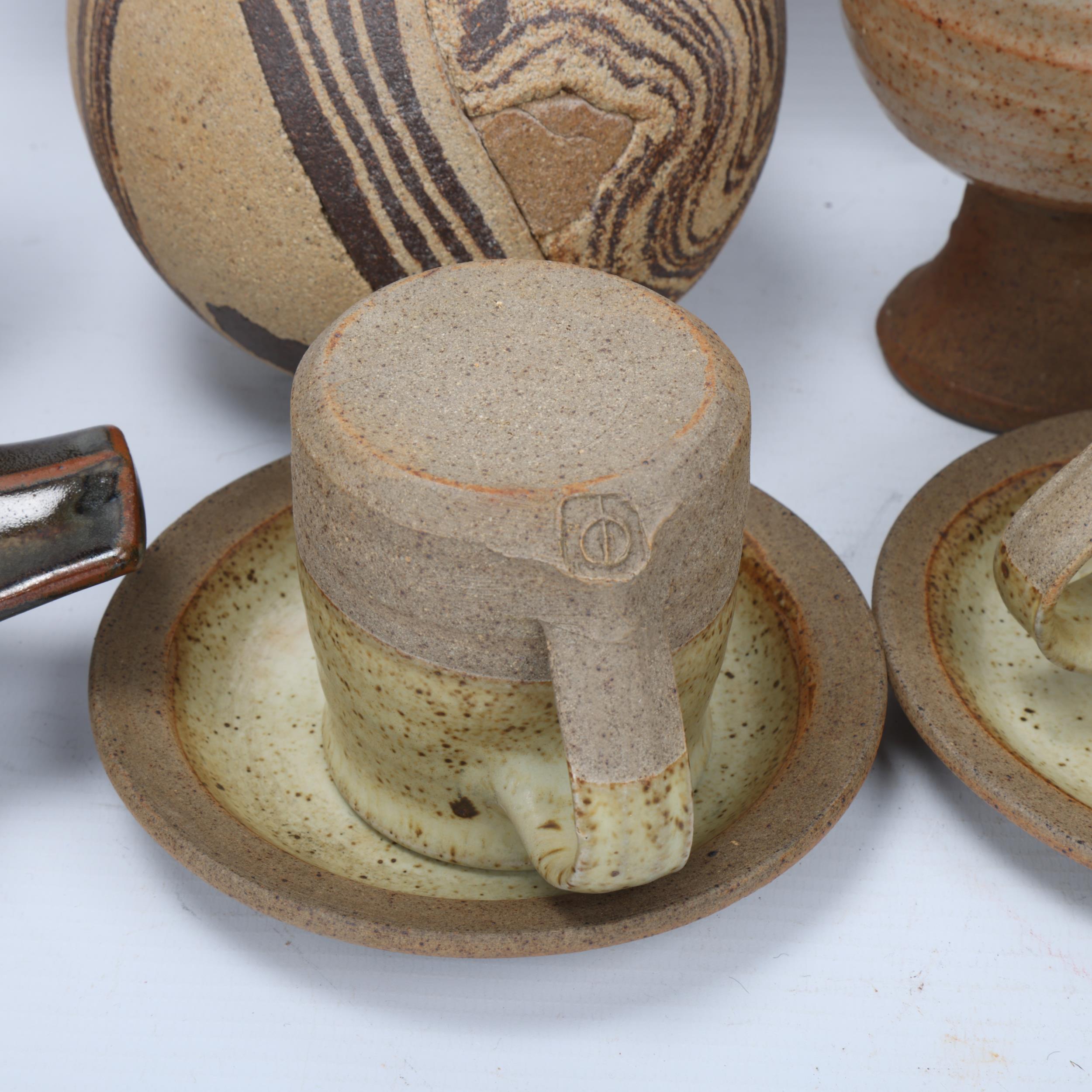 A collection of British studio pottery, including pieces by COLIN ...