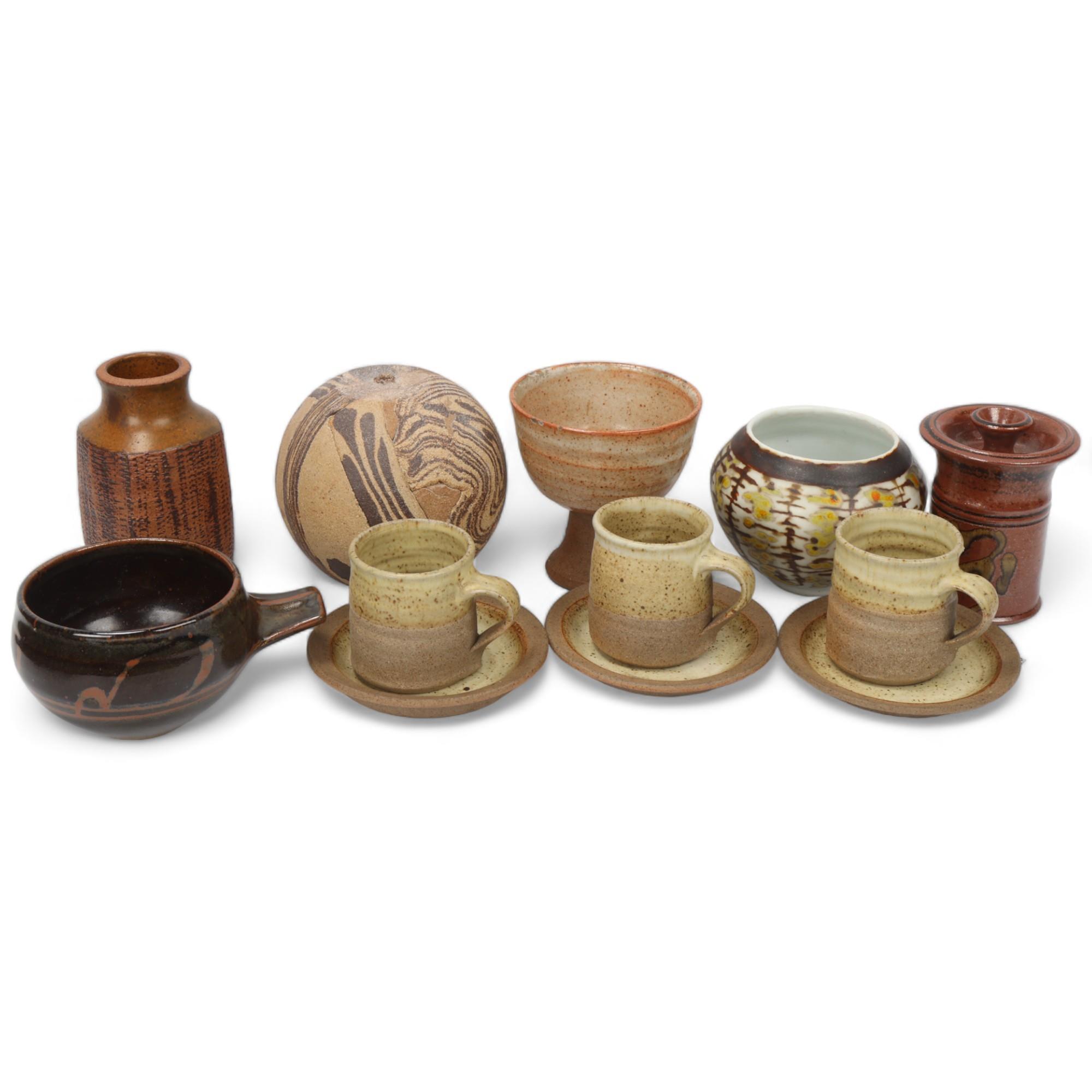 A collection of British studio pottery, including pieces by COLIN ...