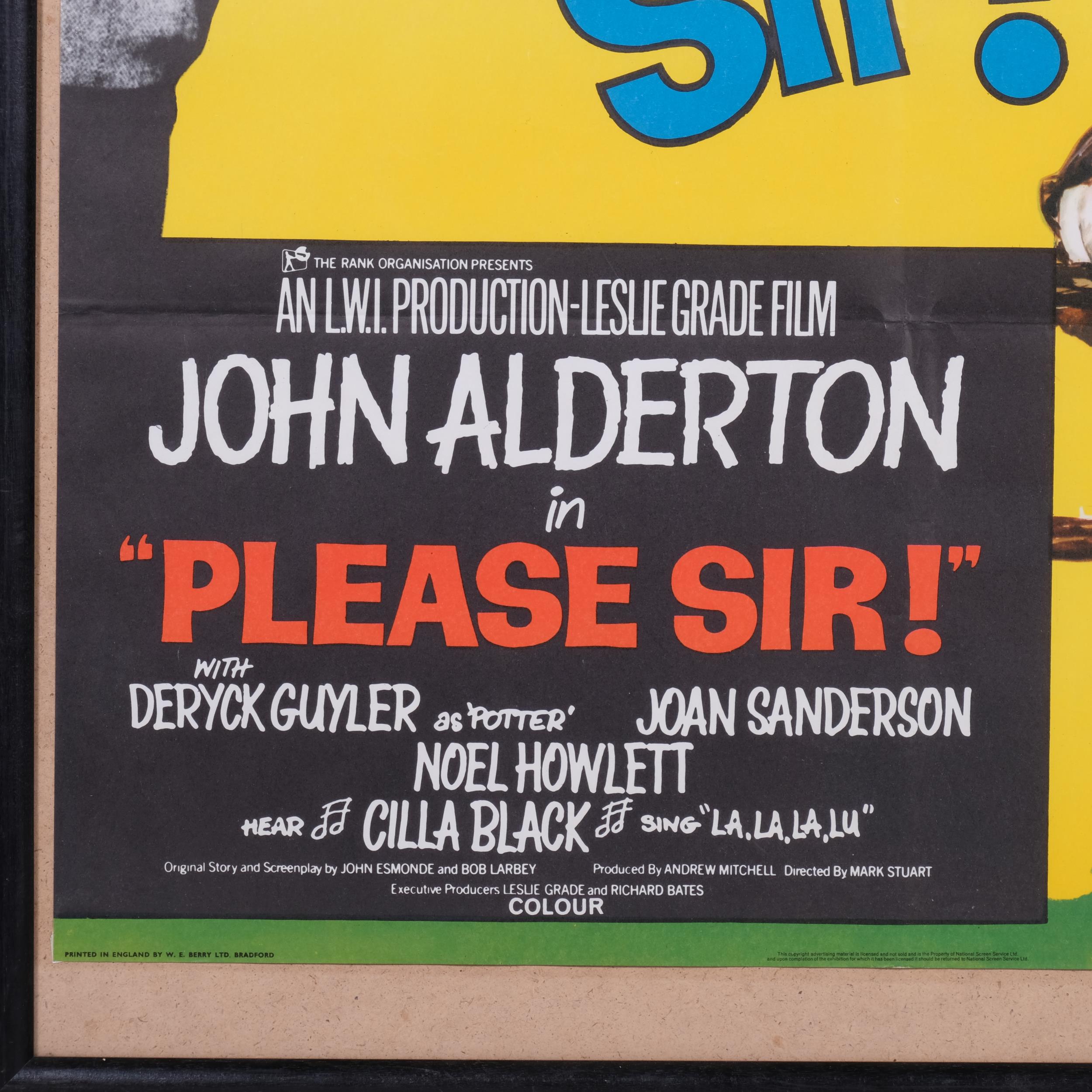 FILM POSTER - Please Sir, starring John Alderton, LWI Production, 1971 ...