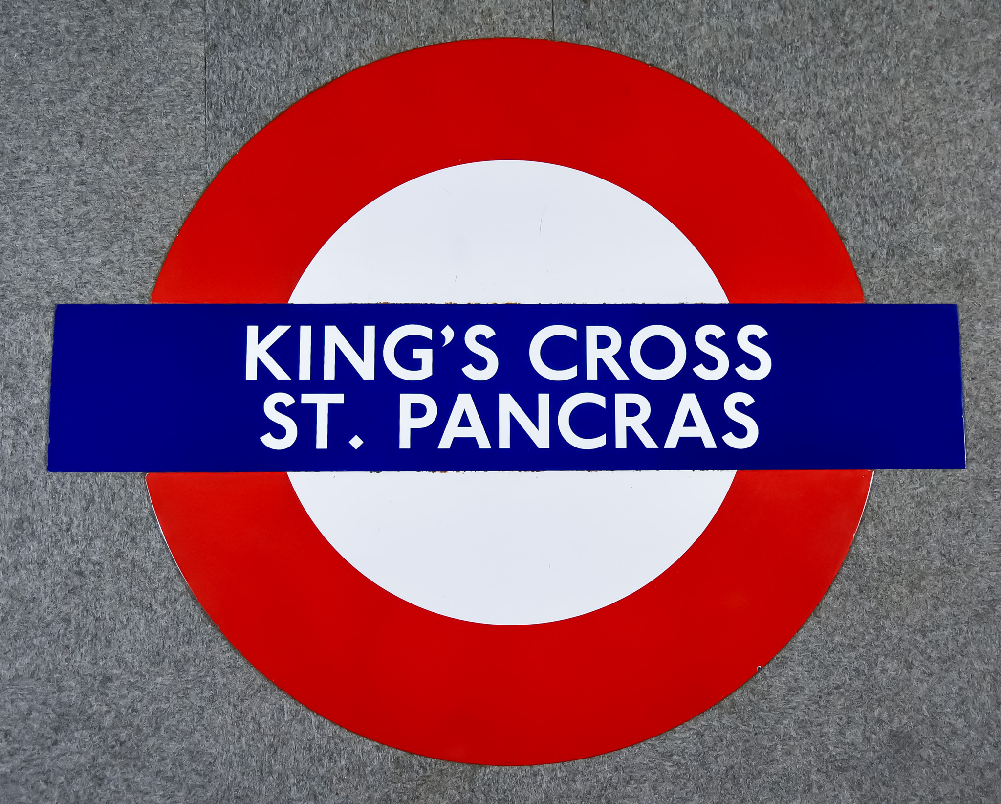 A London Underground Kings Cross and St Pancras Enamel "Bullseye ...