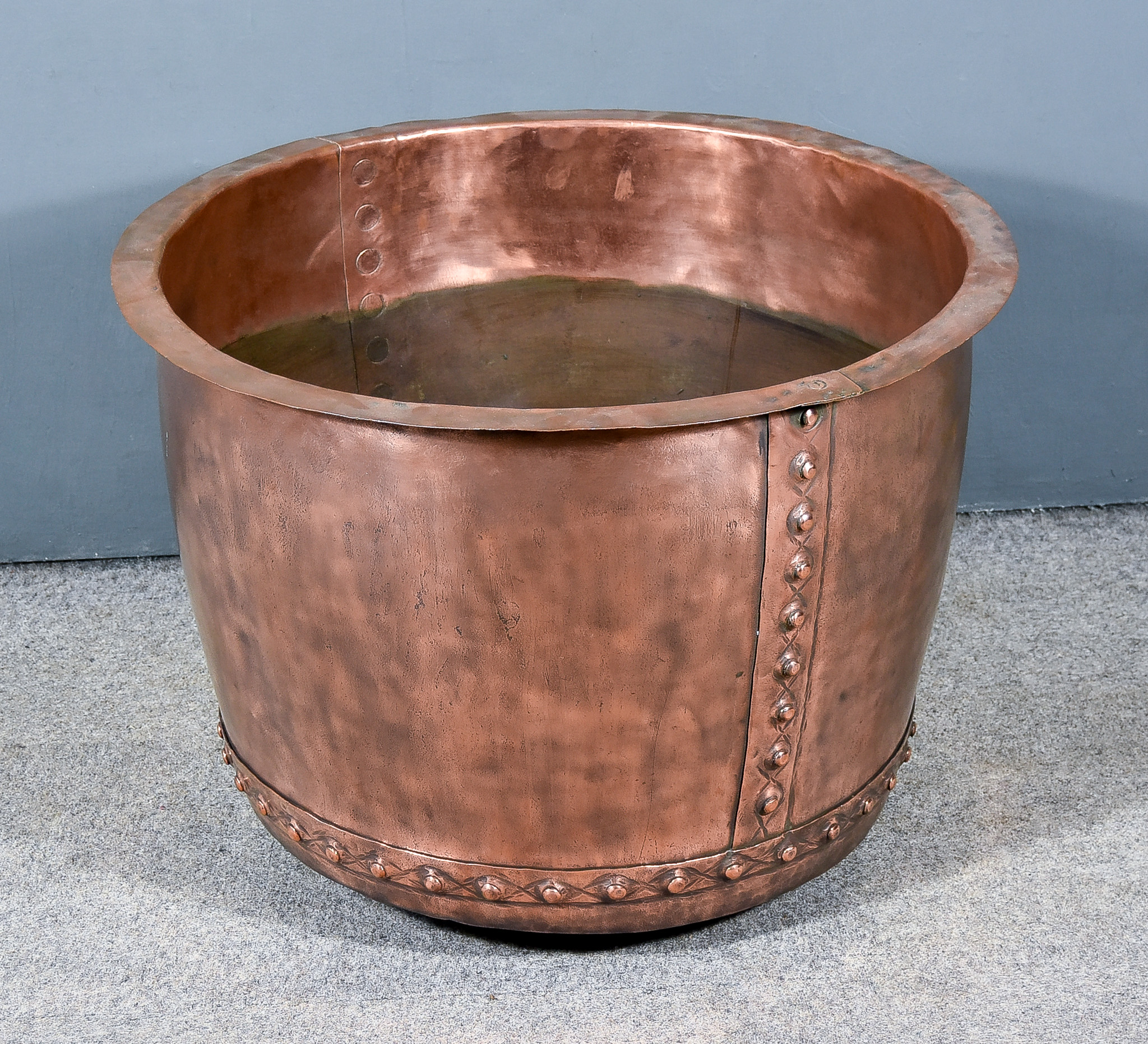 A Copper Copper of Large Proportions, with riveted sides and base, 29 ...