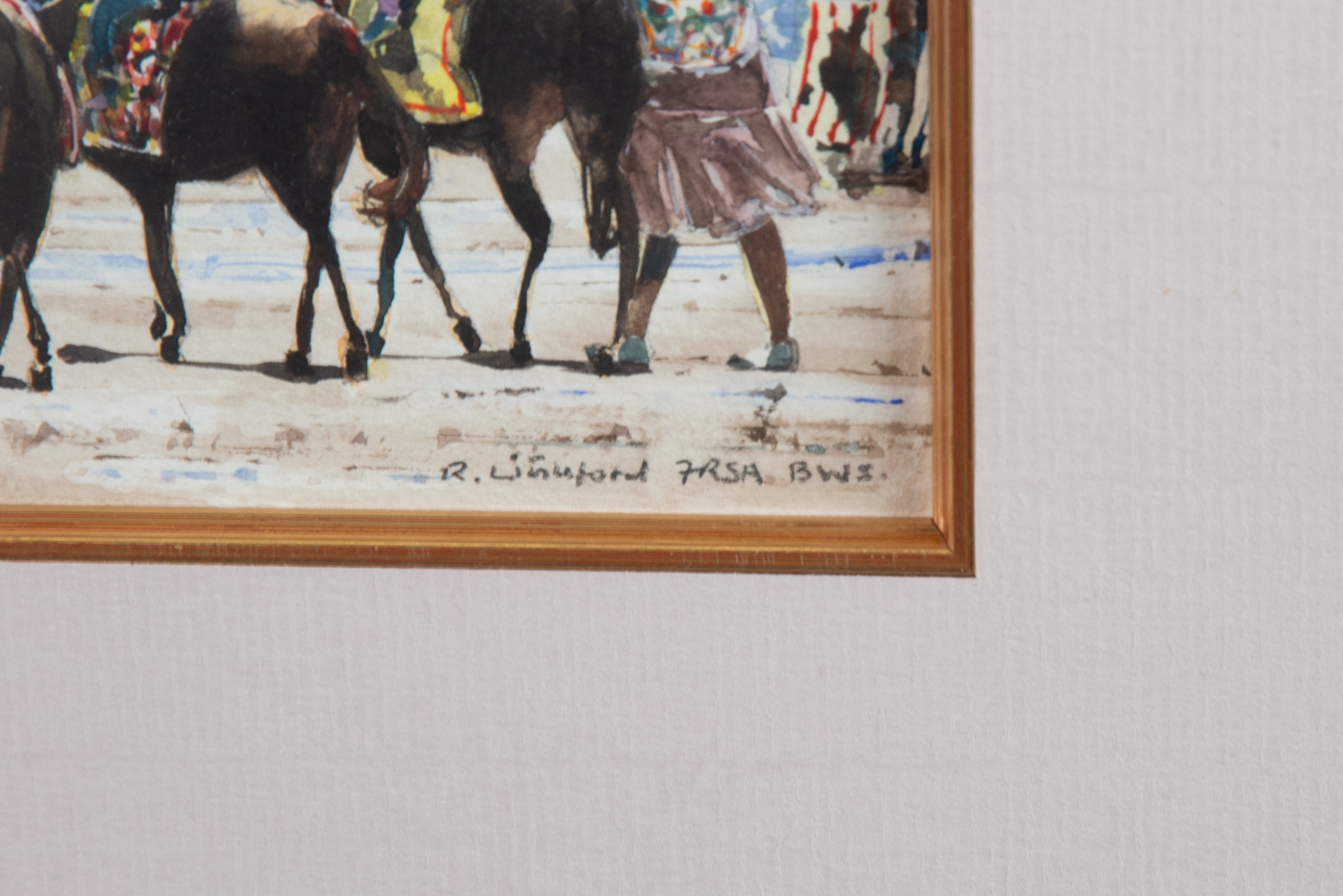 ROBERT (BOB) LITTLEFORD (1945-2023) WATERCOLOUR ‘Pony Tails & Donkey ...