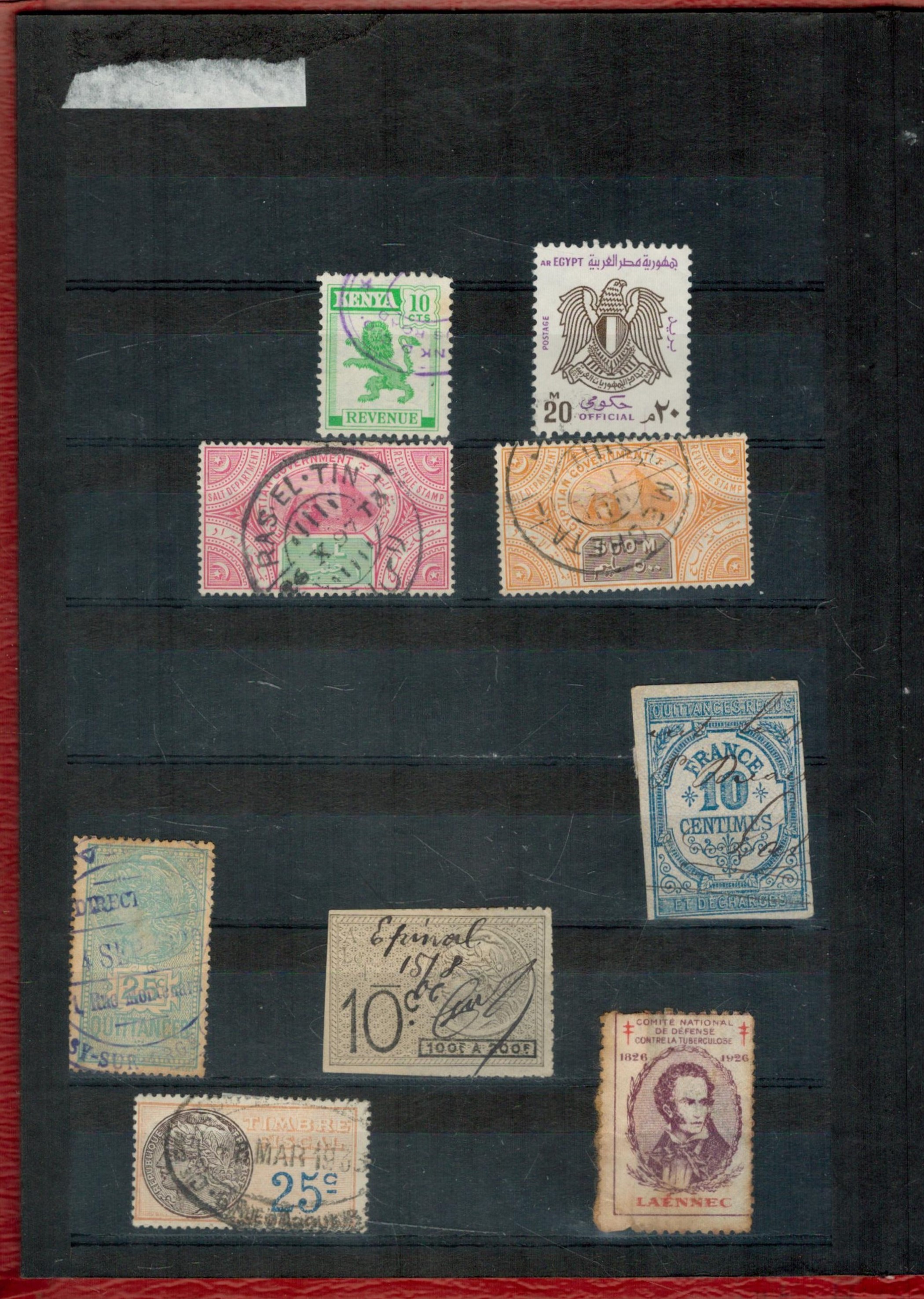 Worldwide used Stamps Fiscal / Revenue & Duty Stamps in an Abria Album ...