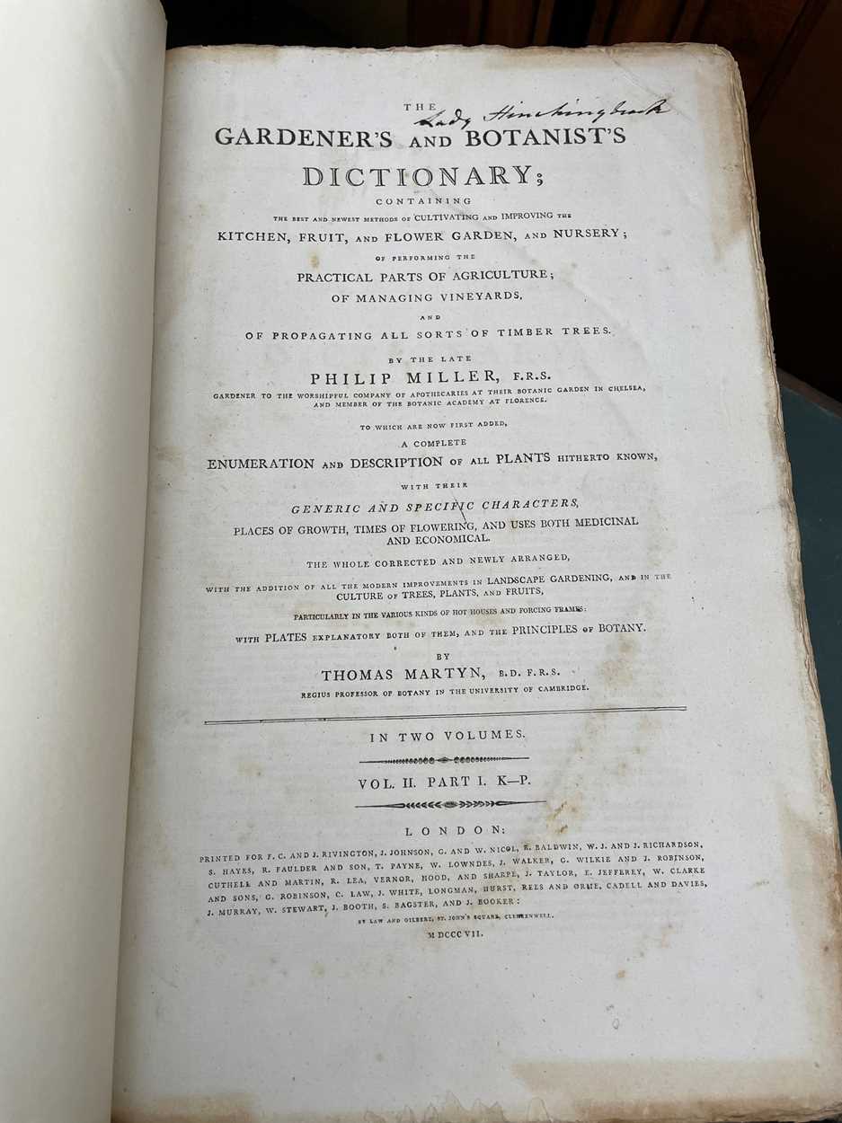 MILLER (Philip) The Gardener's and Botanist's Dictionary, 2 large vols ...
