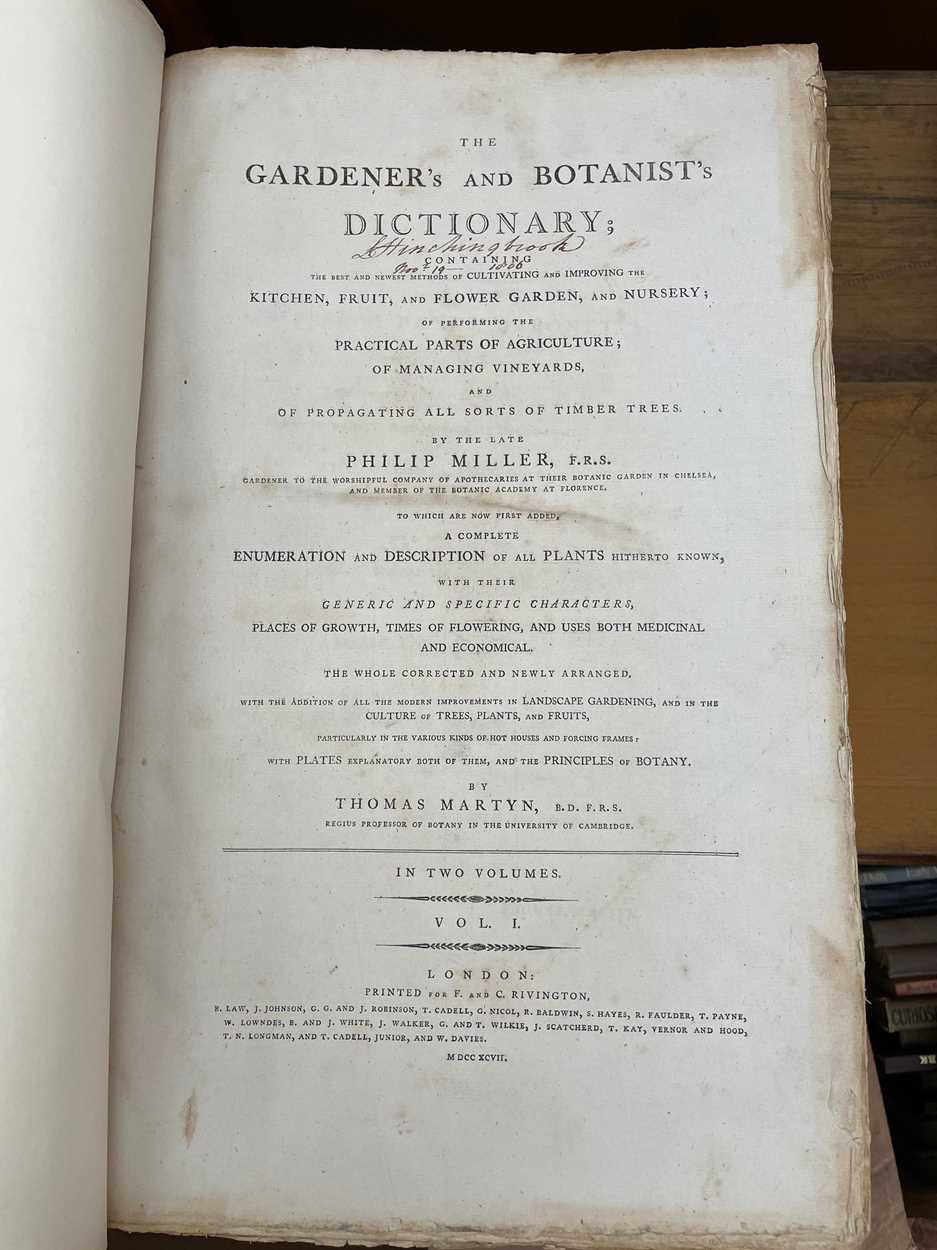 MILLER (Philip) The Gardener's and Botanist's Dictionary, 2 large vols ...