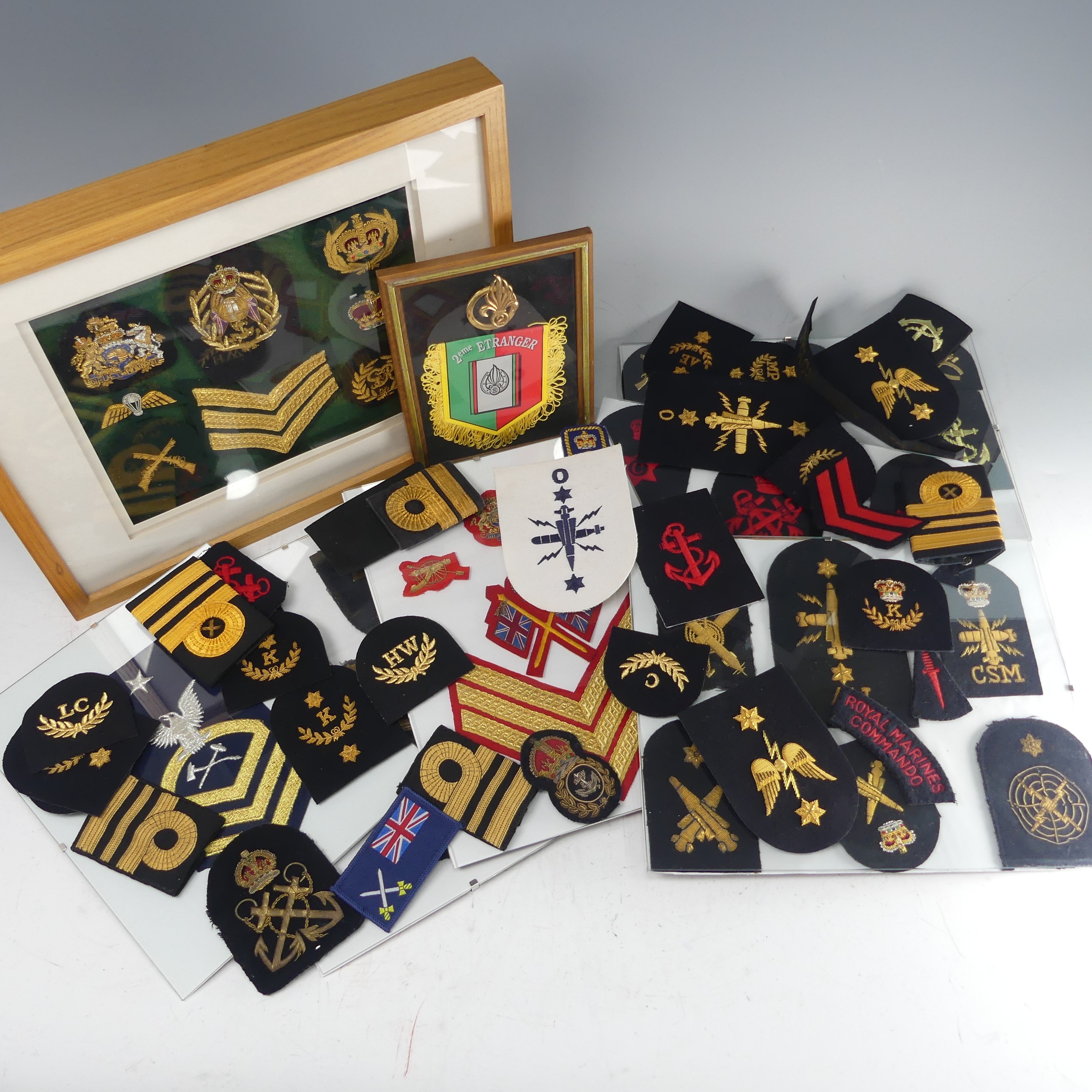 A large collection of 20th century military war Arm / Sleeve Badges ...
