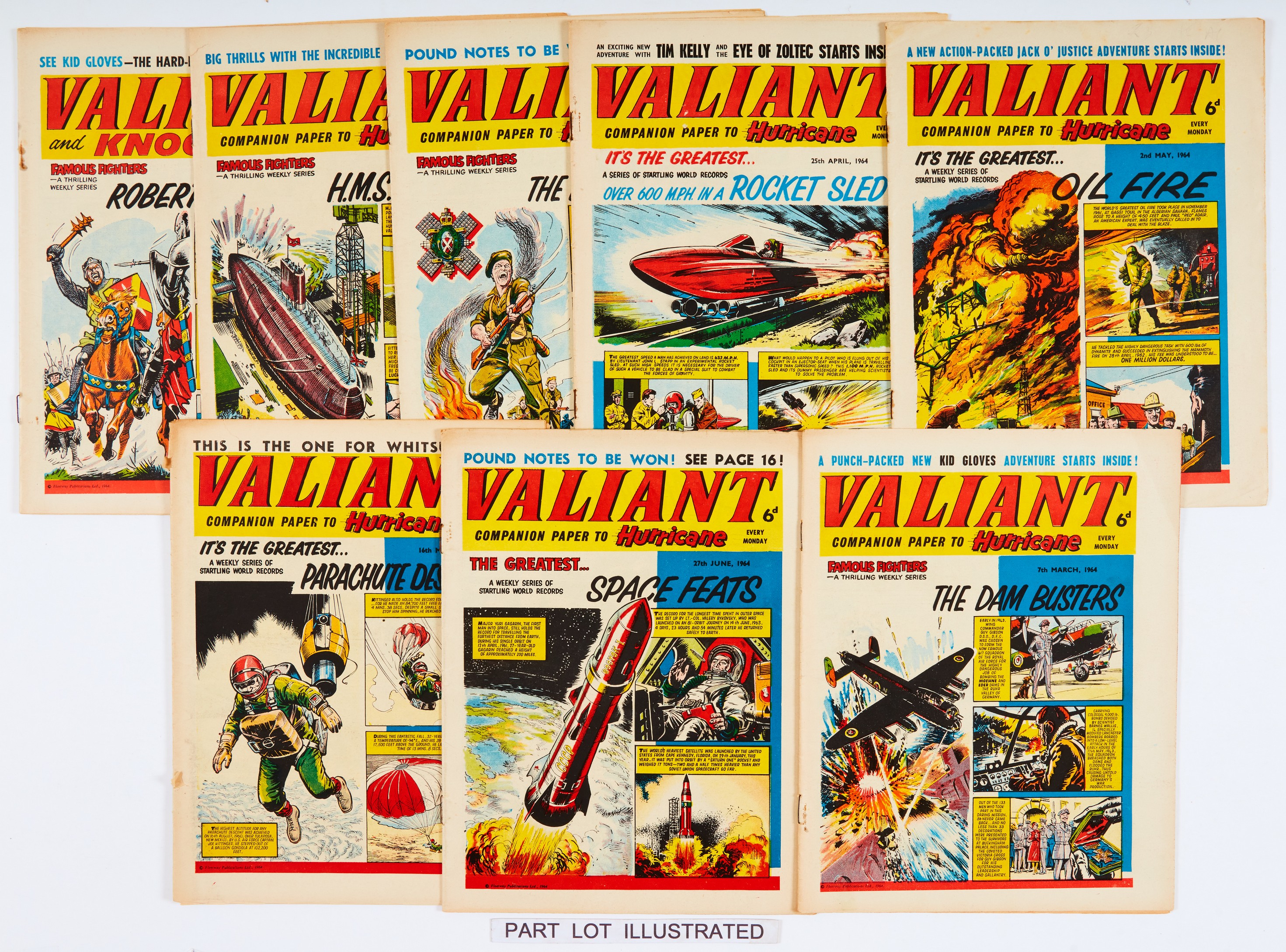 Valiant and Knockout (1964) 6 Jan - 26 Dec. Complete 52 issue year with ...
