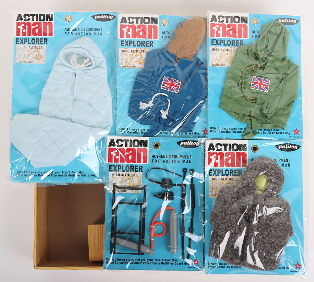 A Box of Five Action Man Explorer High Altitude Accessory Packs 40th ...