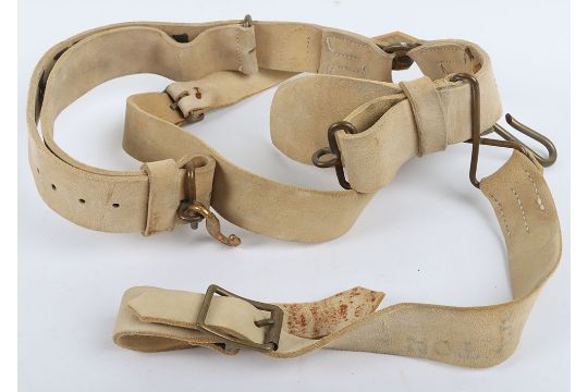 British Boer War Sword Belt: Buff leather sword belt with gilt snake ...