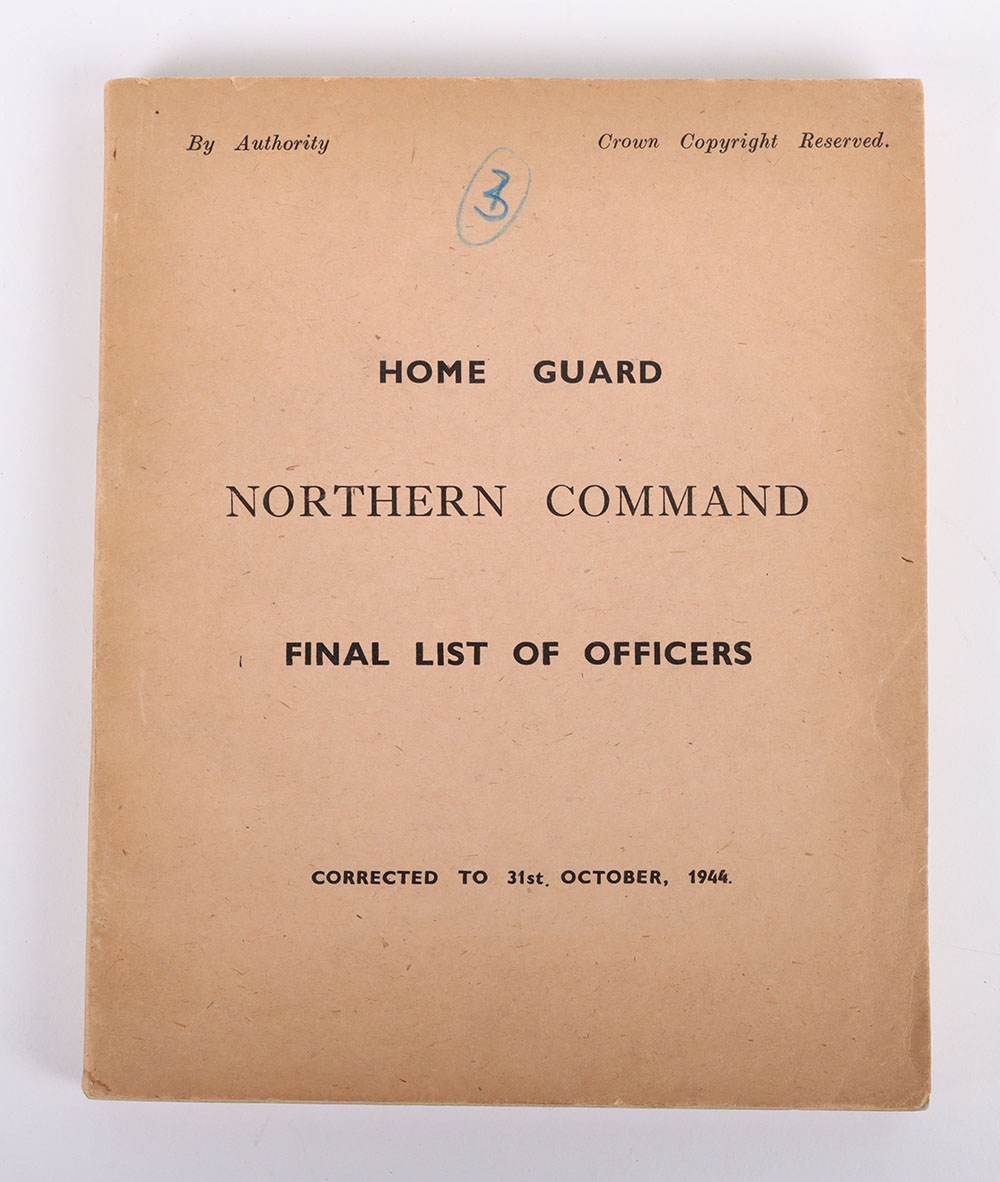 WW2 Home Guard Northern Command Officers List Book: Softcover book ...