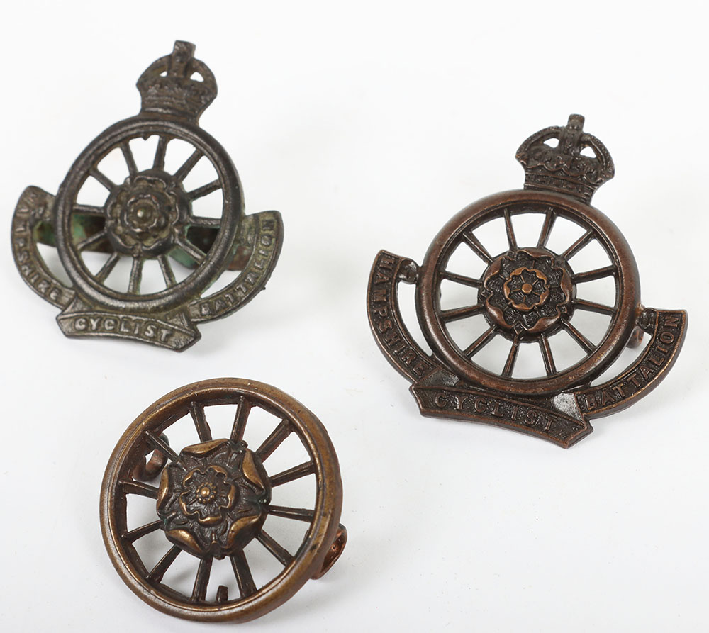 Hampshire Cyclist Battalion Officers Cap Badge, fine bronze example ...