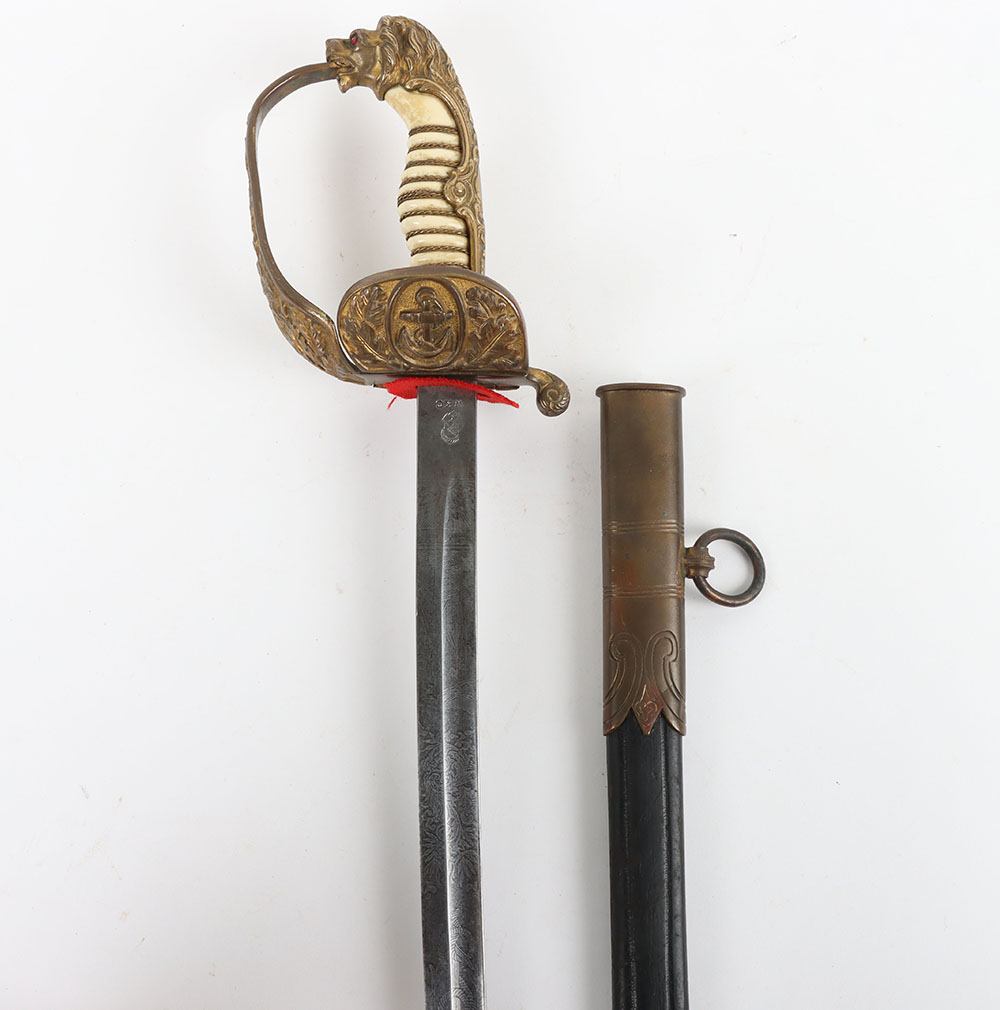WW2 German Naval Officers Sword by WKC, fine untouched example of a ...