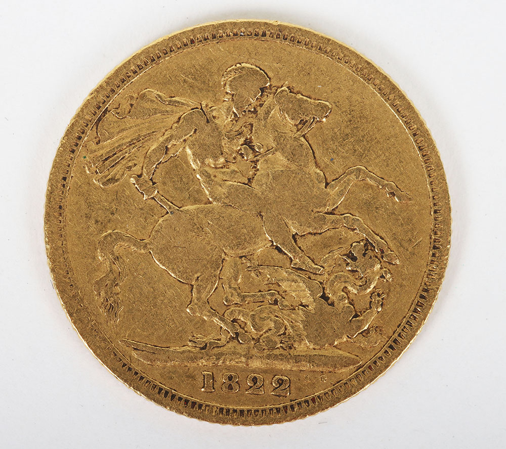 George IV (1820-1830), Sovereign, 1822, (S. 3800), Laureate head left ...