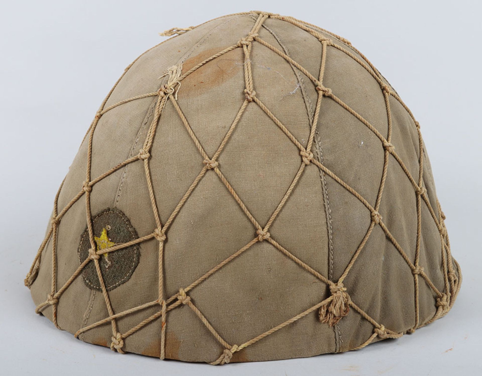 WW2 Imperial Japanese Army Combat Helmet with Cover and Camouflaged Net ...