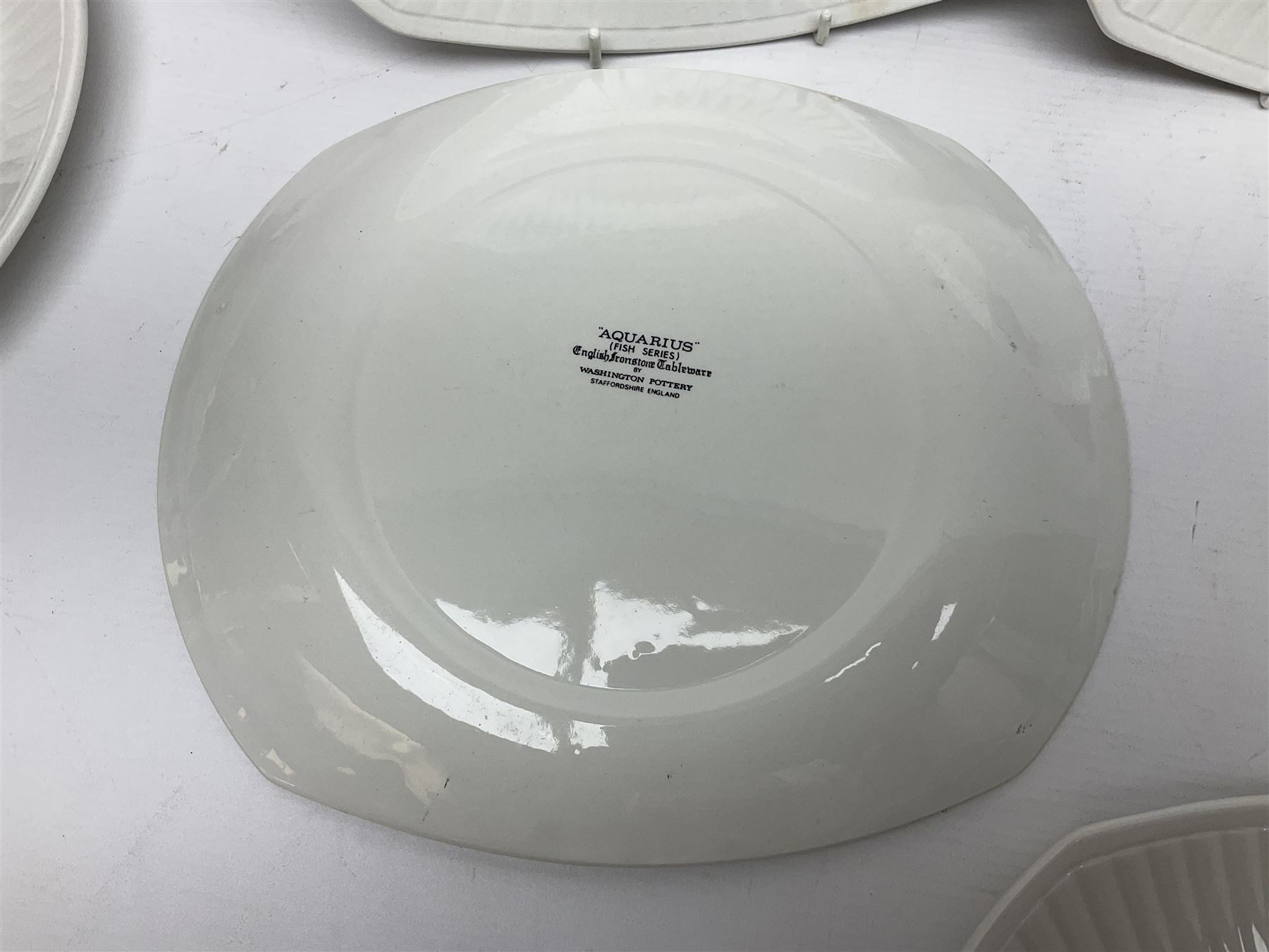 Set of Six Washington pottery fish series plates, titled Aquarius ...